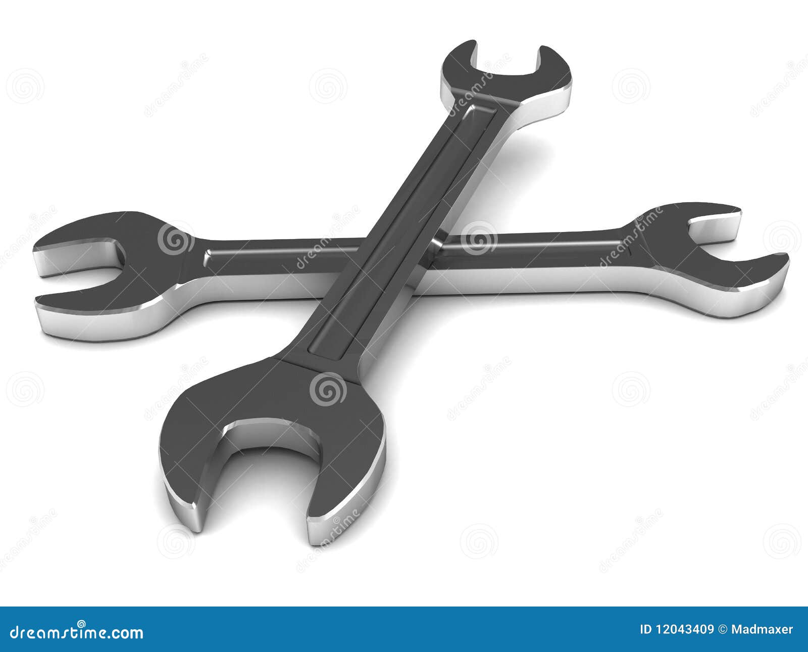 Two wrenches stock illustration. Illustration of metal - 12043409