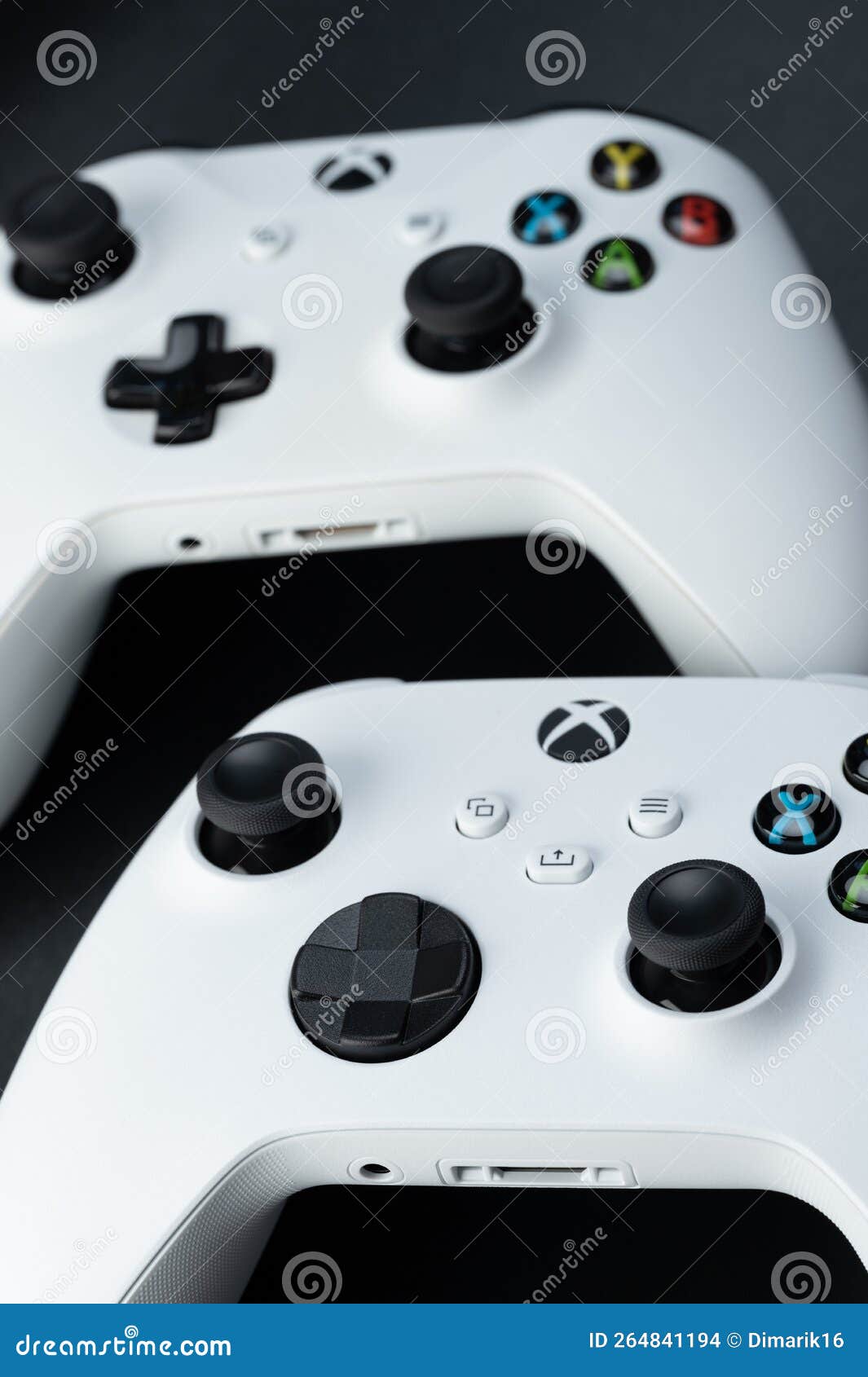 Two Xbox Controllers Different Generation Editorial Stock Image - Image ...