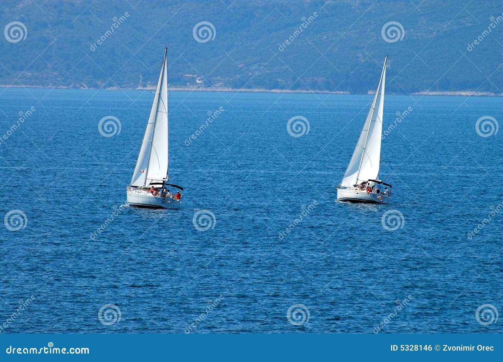 Two Yachts stock photo. Image of sport, marine, people - 5328146