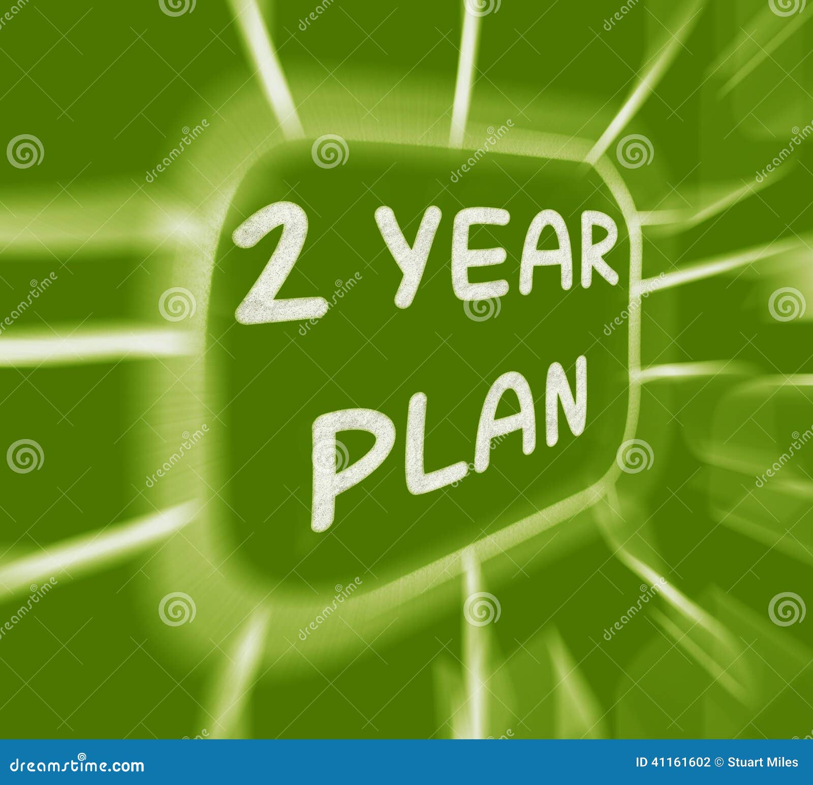 Two Year Plan Diagram Displays 2 Year Planning Stock Illustration ...