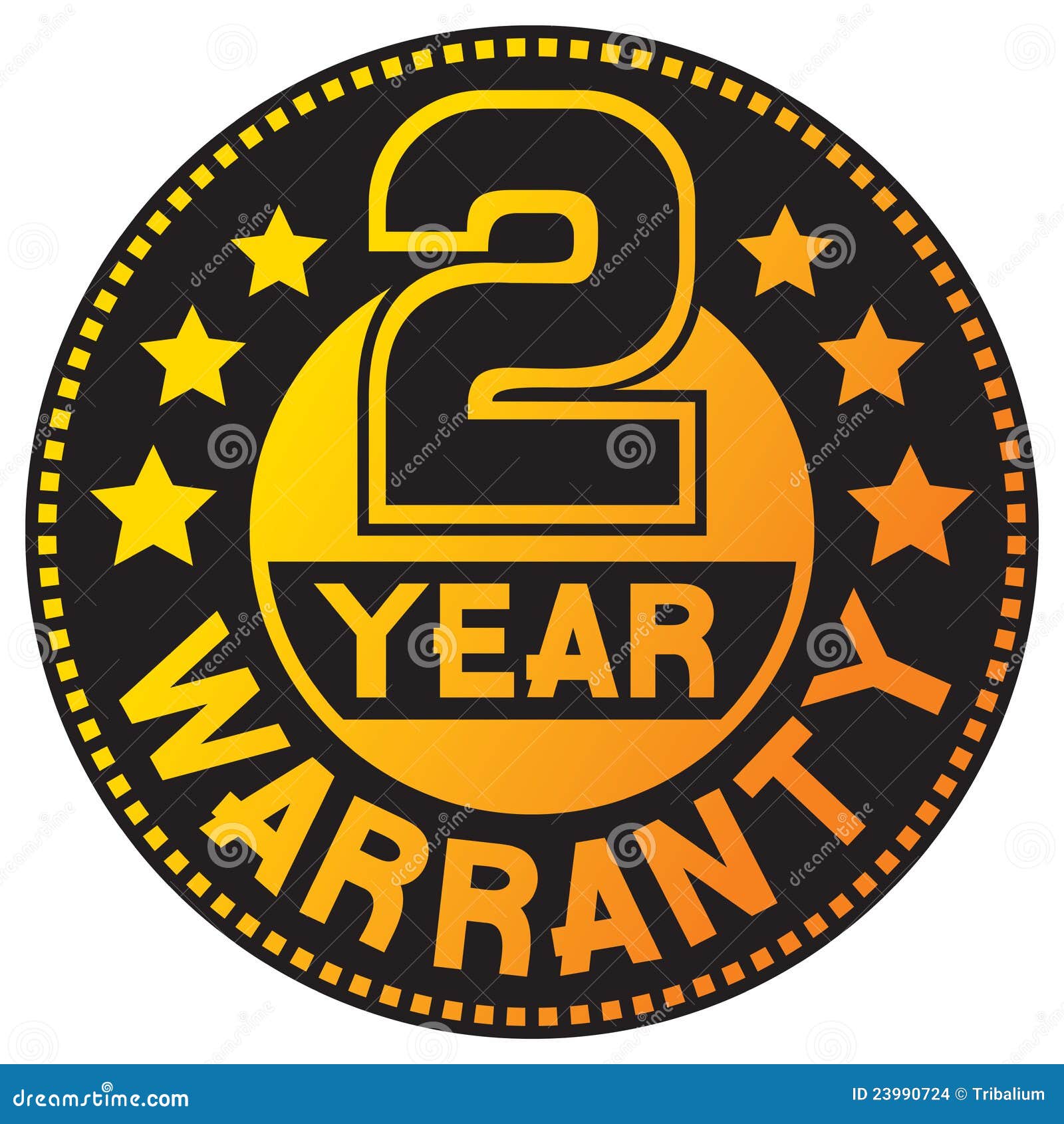 Two years stock vector. Illustration of isolated, medallion - 23990724