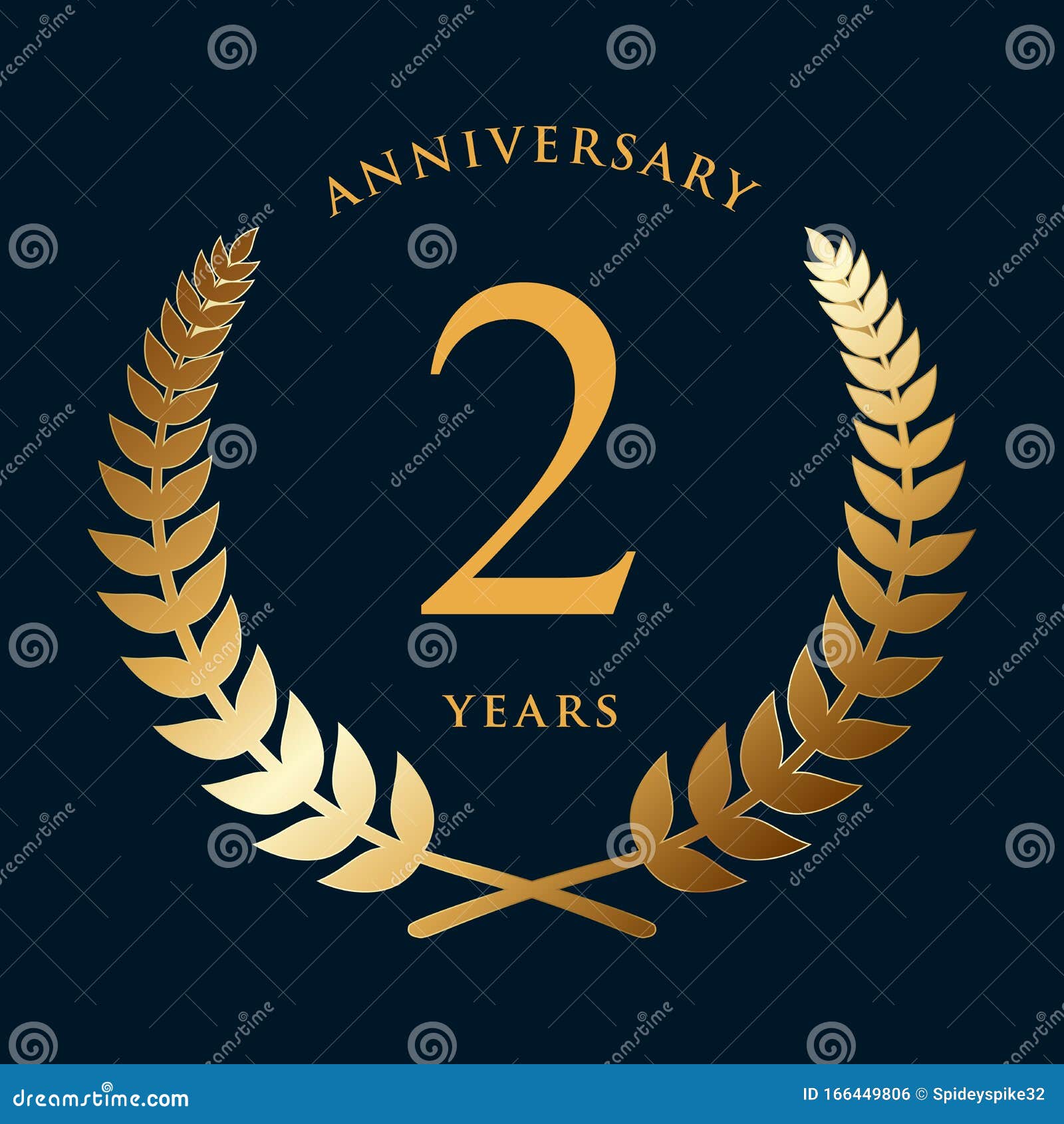 Two Years of Anniversary. Isolated Vector Illustration Stock Vector ...
