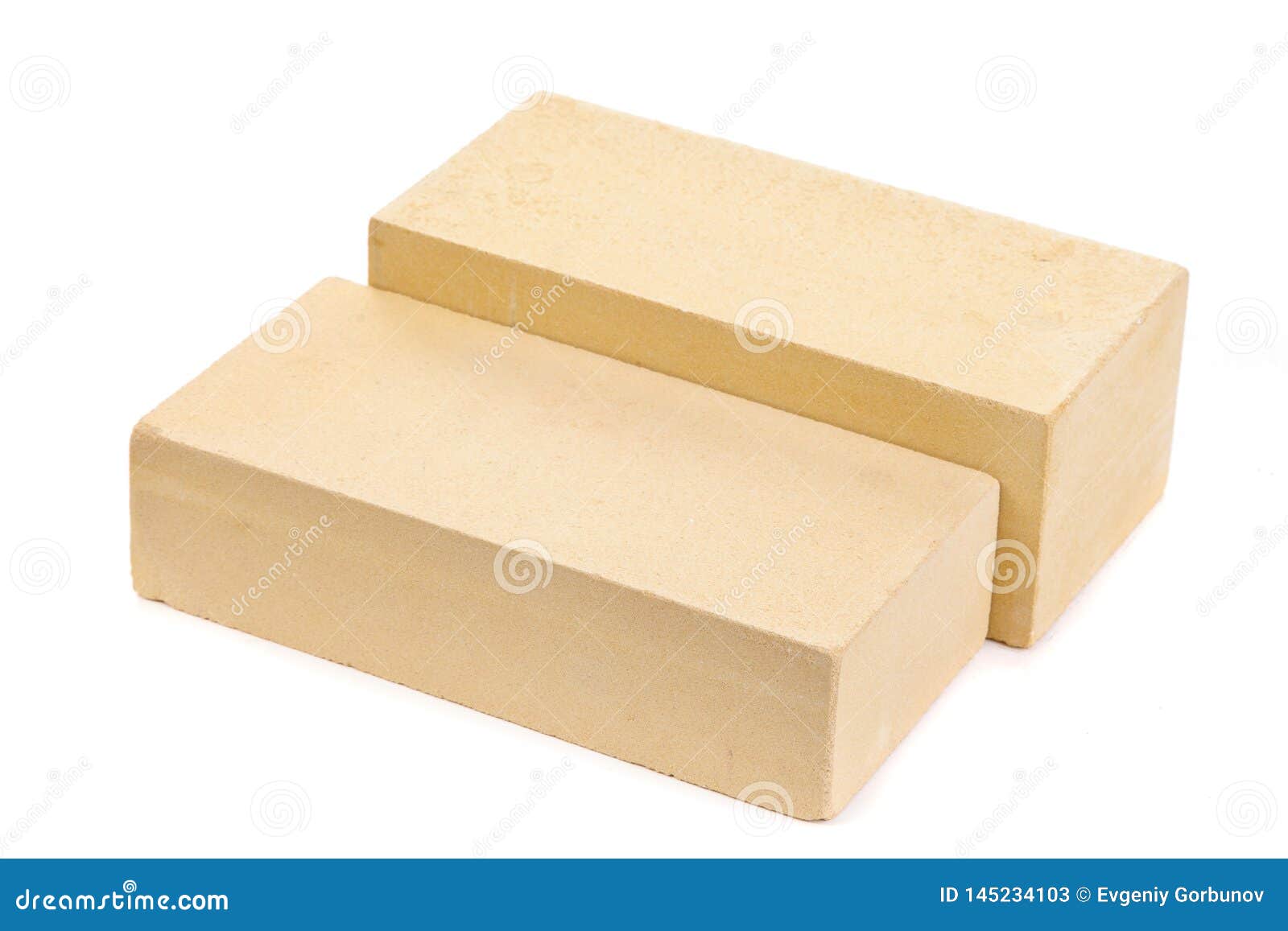 Two Yellow Ceramic Bricks at the White Background Stock Image - Image ...