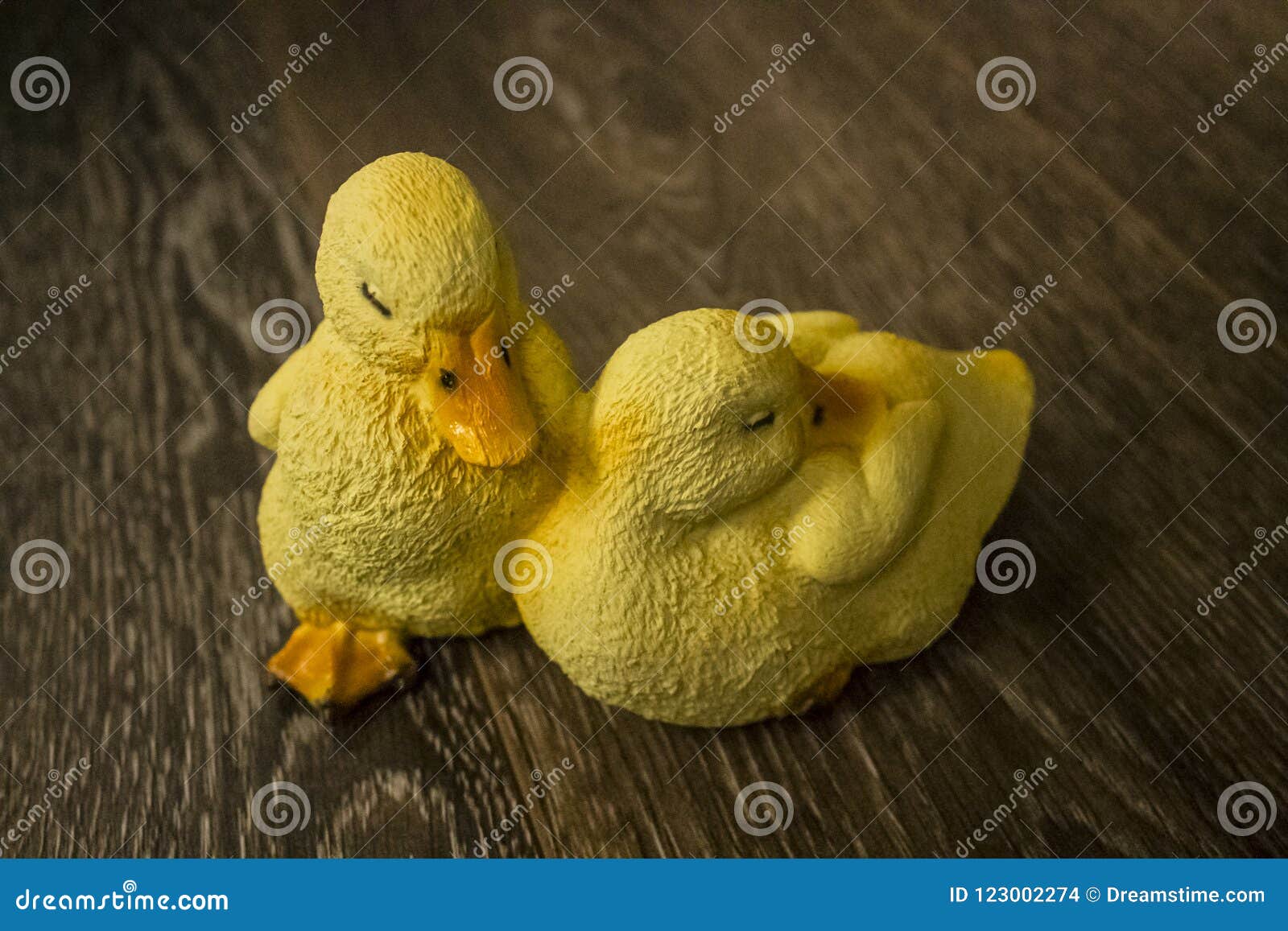 Two Yellow Ducks. Sculpture, Art. Stock Photo - Image of animels ...