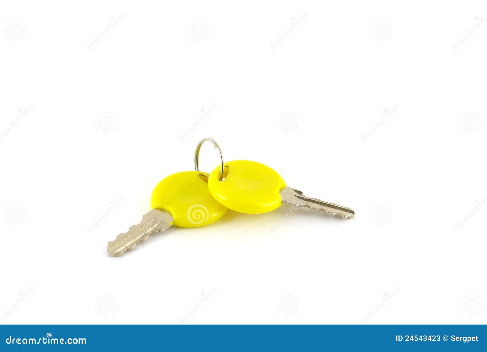 Two yellow keys stock image. Image of decorative, pattern - 24543423