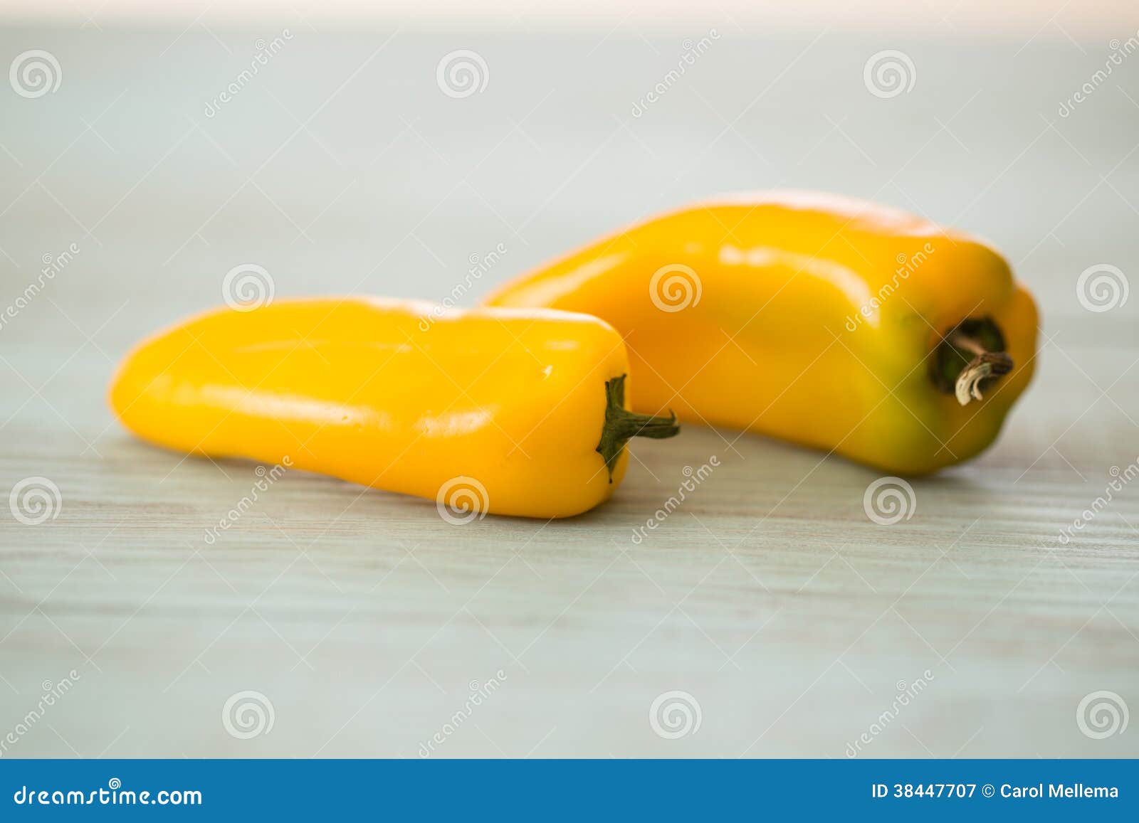 Two Yellow Mini Sweet Bell Peppers Stock Image - Image of summer, ripe ...