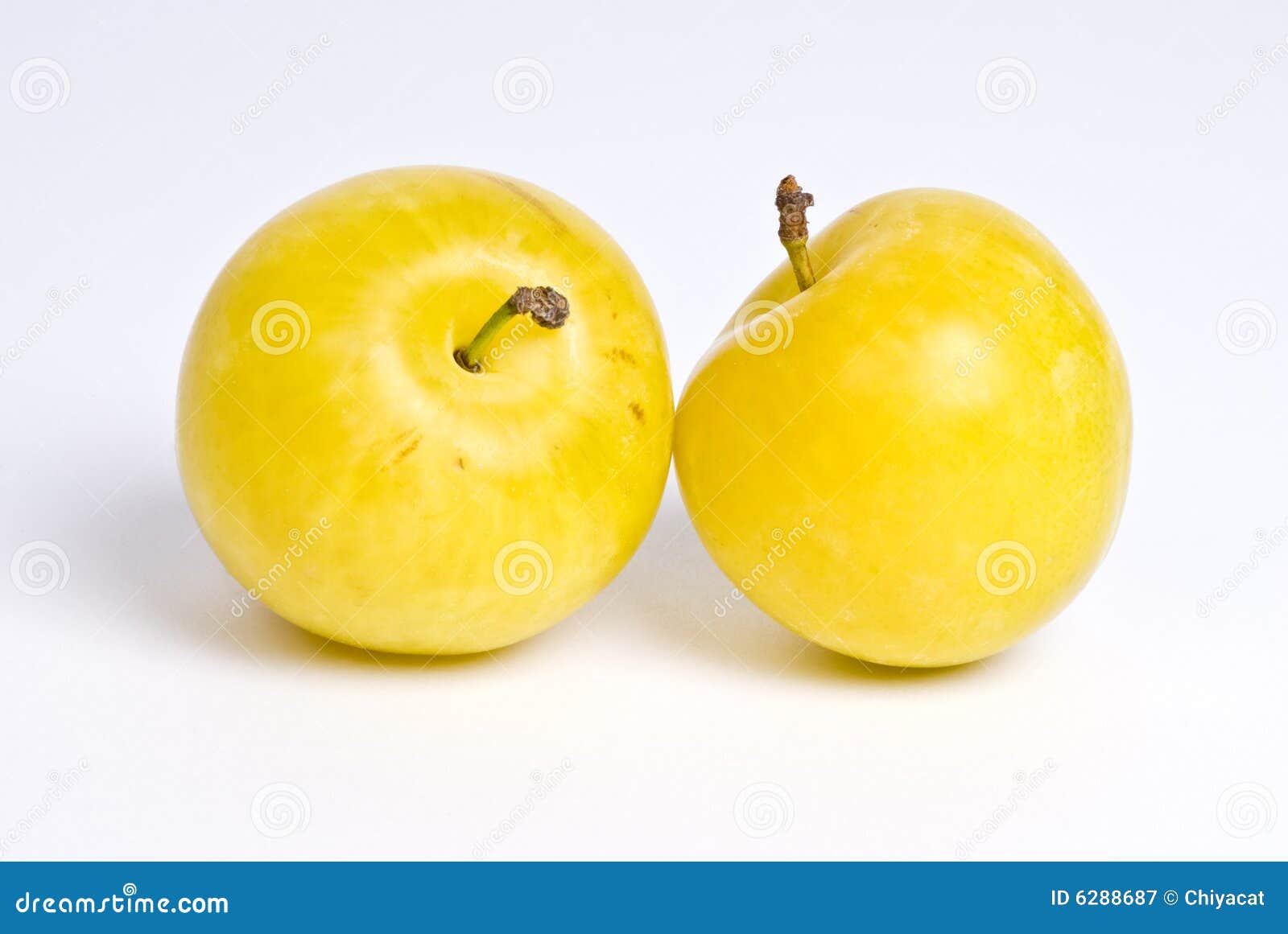 Two Yellow Plums stock image. Image of diet, ripe, healthy - 6288687