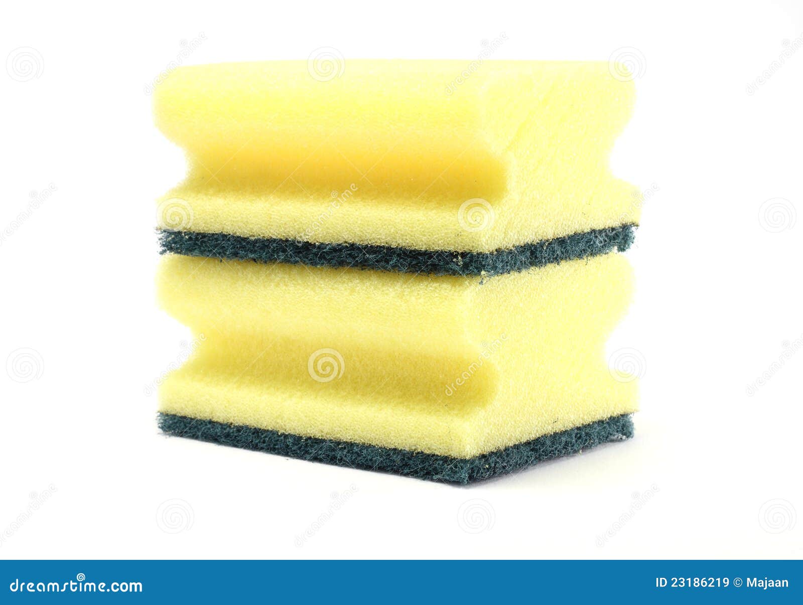 Two yellow sponges stock image. Image of housecleaning - 23186219