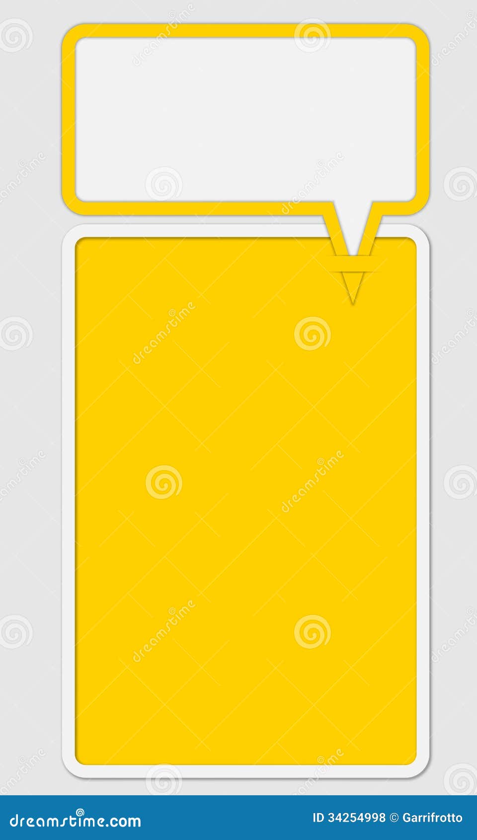 Two yellow text frame stock illustration. Illustration of message ...