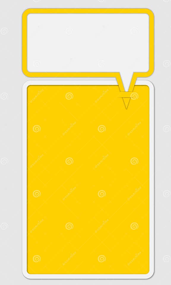 Two yellow text frame stock illustration. Illustration of message ...