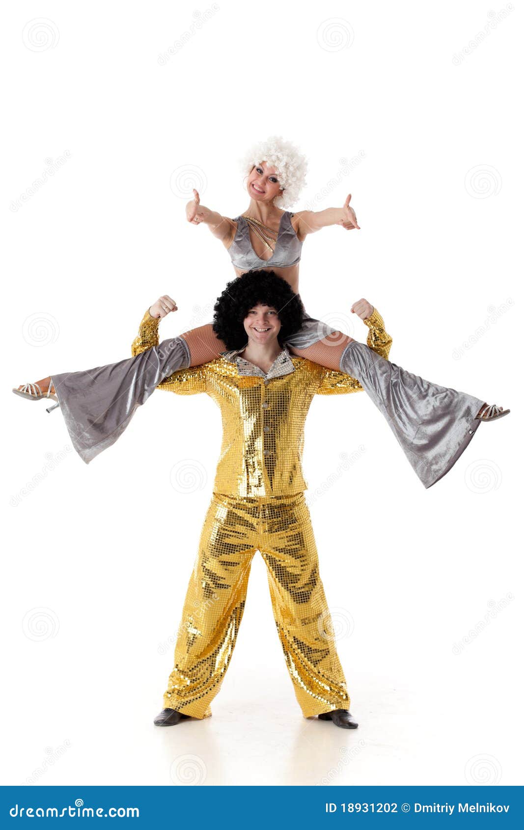 Two young acrobats. stock photo. Image of fitness, action - 18931202