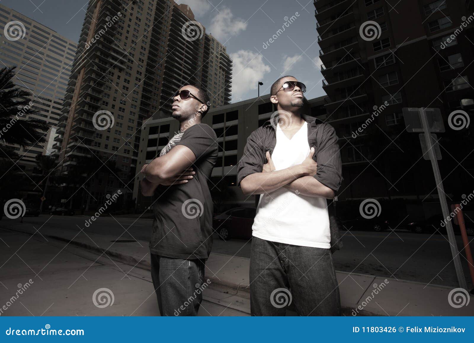 Two Young African American Men in the City Stock Photo - Image of style ...