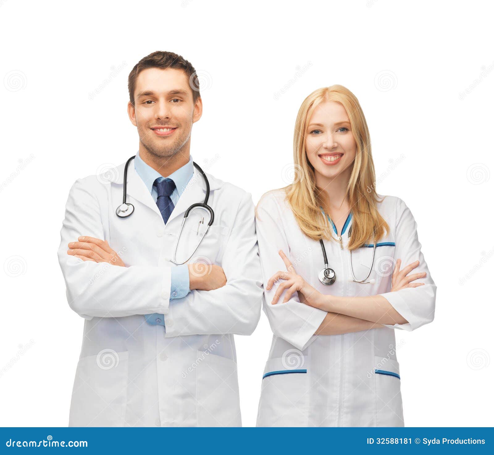 Two Young Attractive Doctors Stock Image - Image of medicare, care ...
