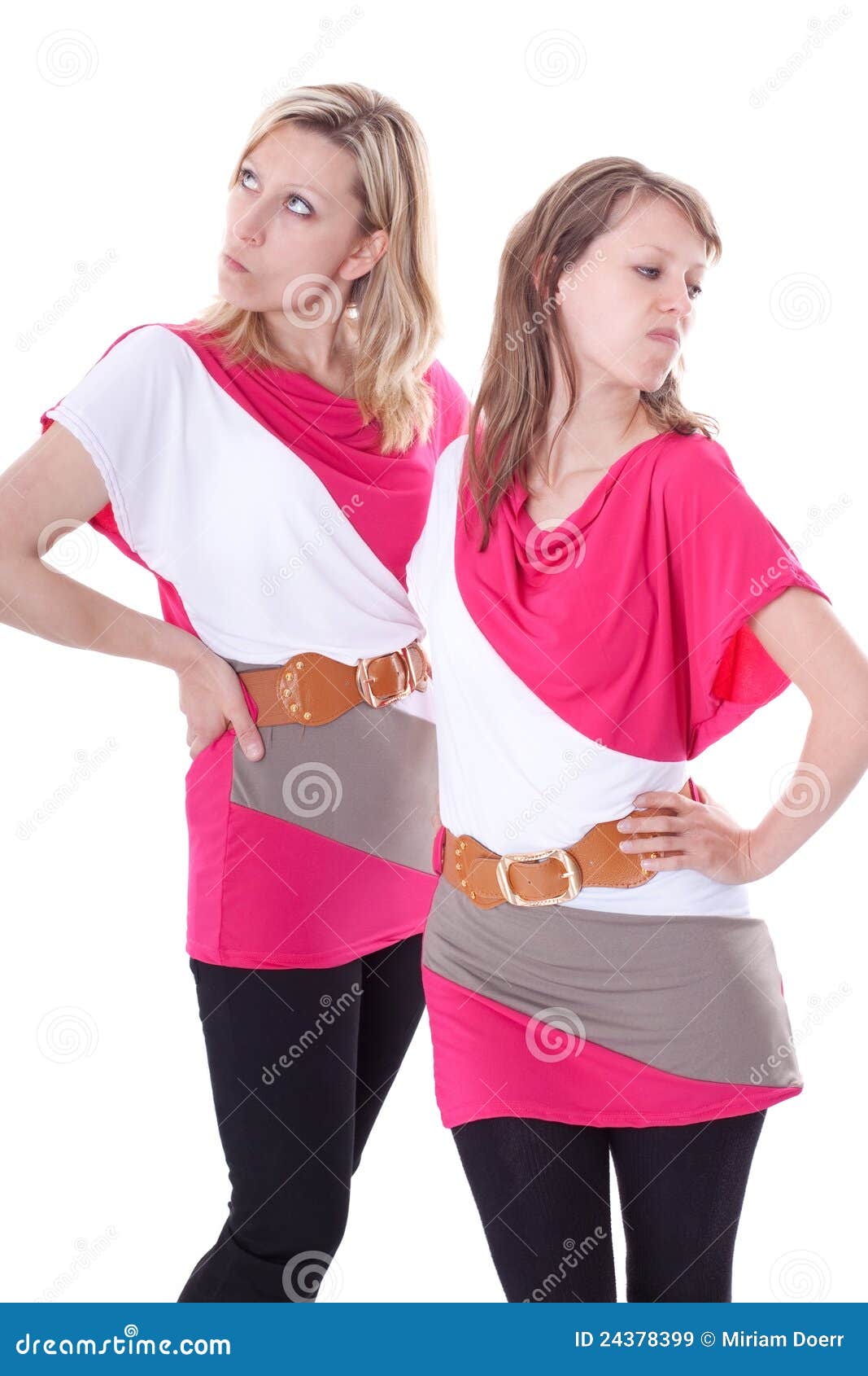 Two Young Beautiful Woman Looking Jealous Stock Image - Image of dress ...