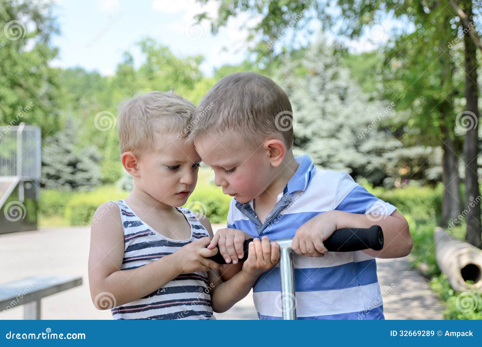 Two young boys arguing stock image. Image of exercise - 32669289