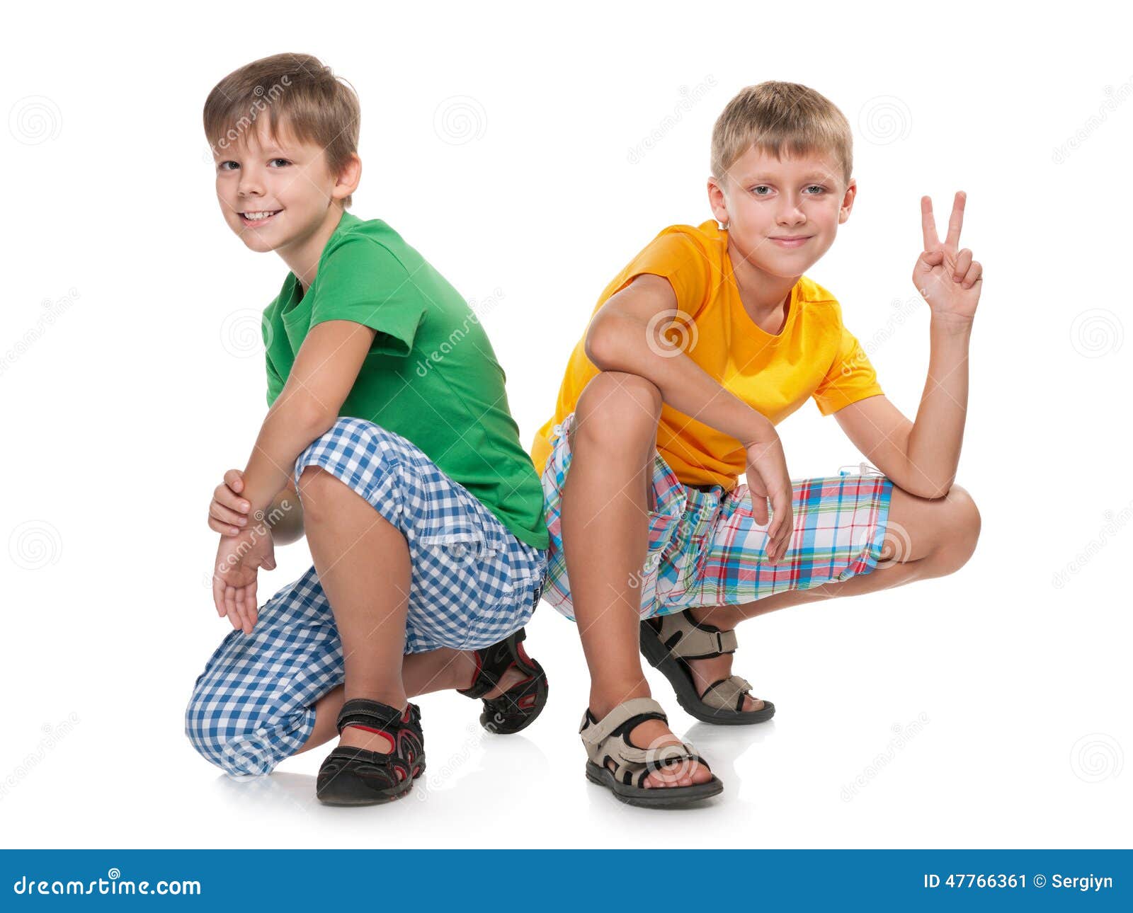 Two young boys stock image. Image of cute, green, together - 47766361