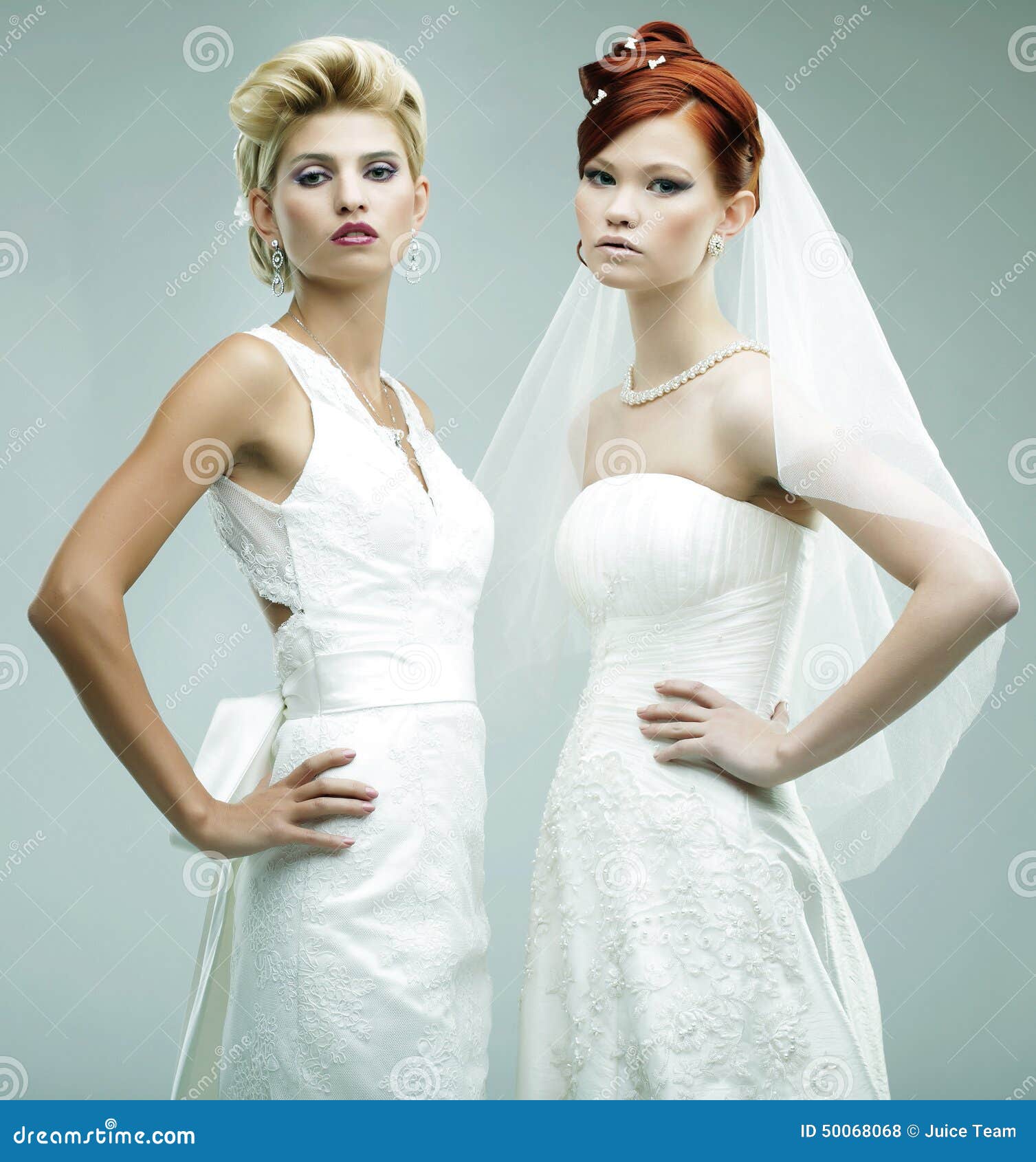 Two young brides stock photo. Image of perfect, glamour - 50068068