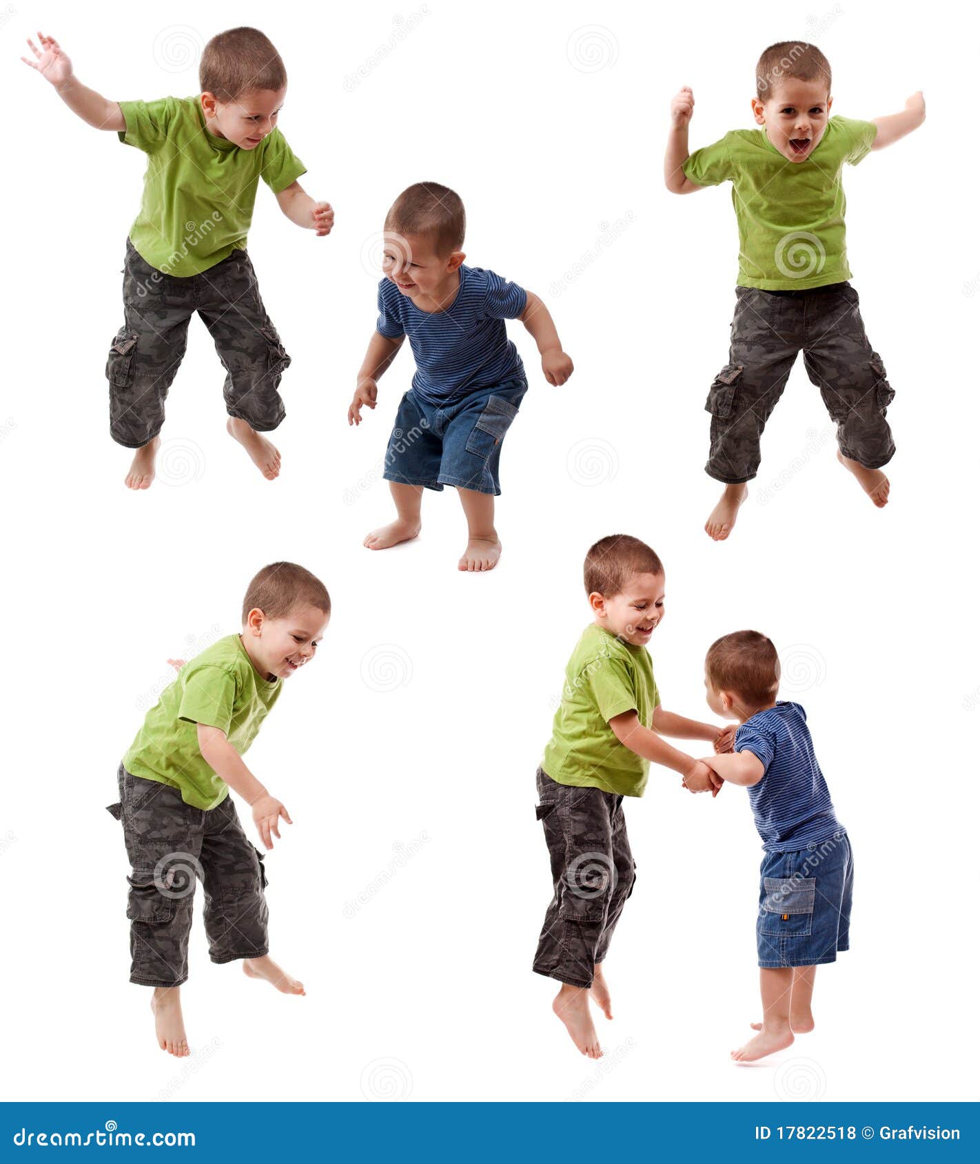 Two young brothers jumping stock photo. Image of jump - 17822518