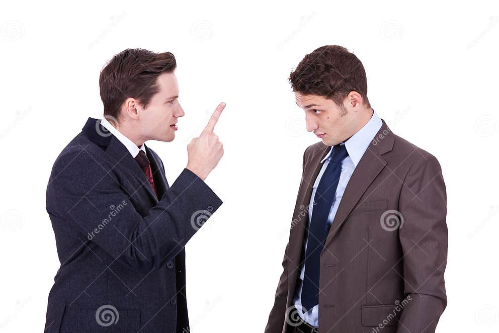 Two Young Businessmen Arguing Stock Image - Image of menager, arguing ...