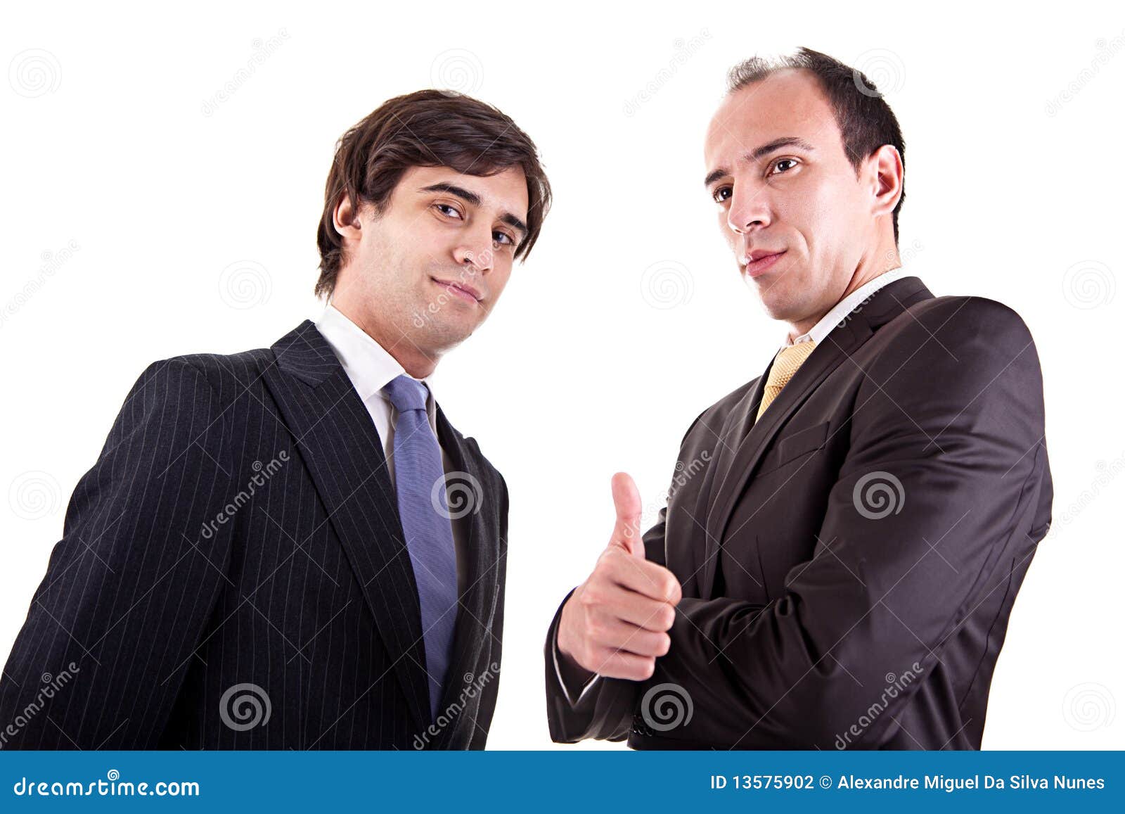 Two Young Businessmen Giving Consent, Stock Photo - Image of executive ...