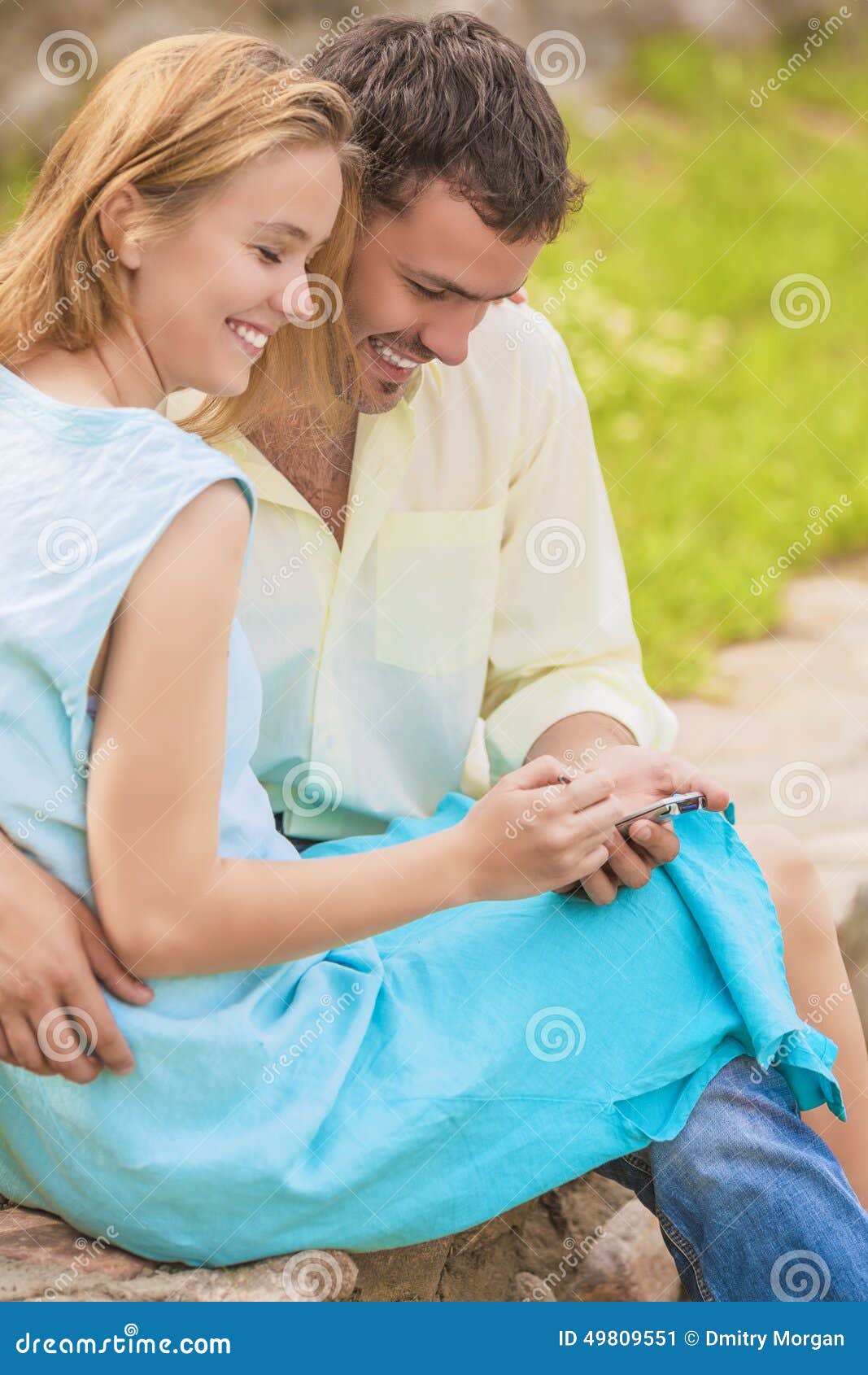 Two Young Caucasian Happy and Smiling Lovers Together Embraced. Stock ...