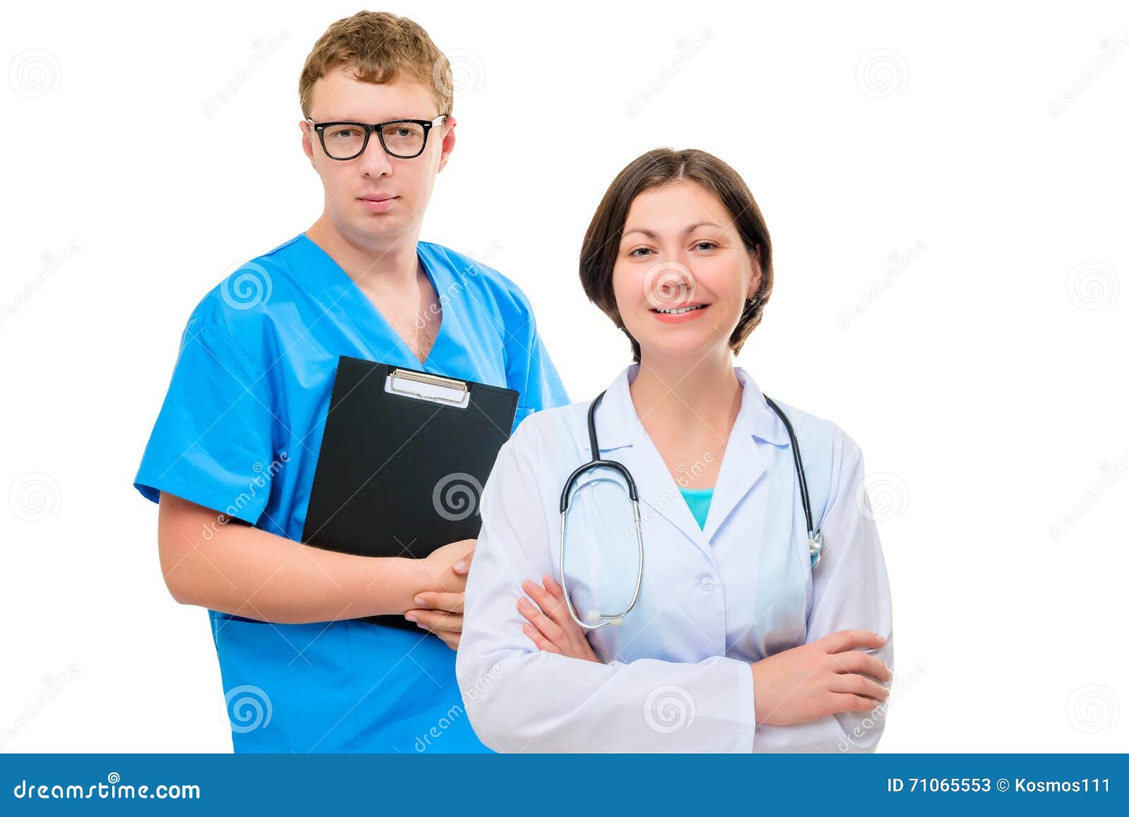 Two Young Doctors Working in a Pair Stock Image - Image of health ...