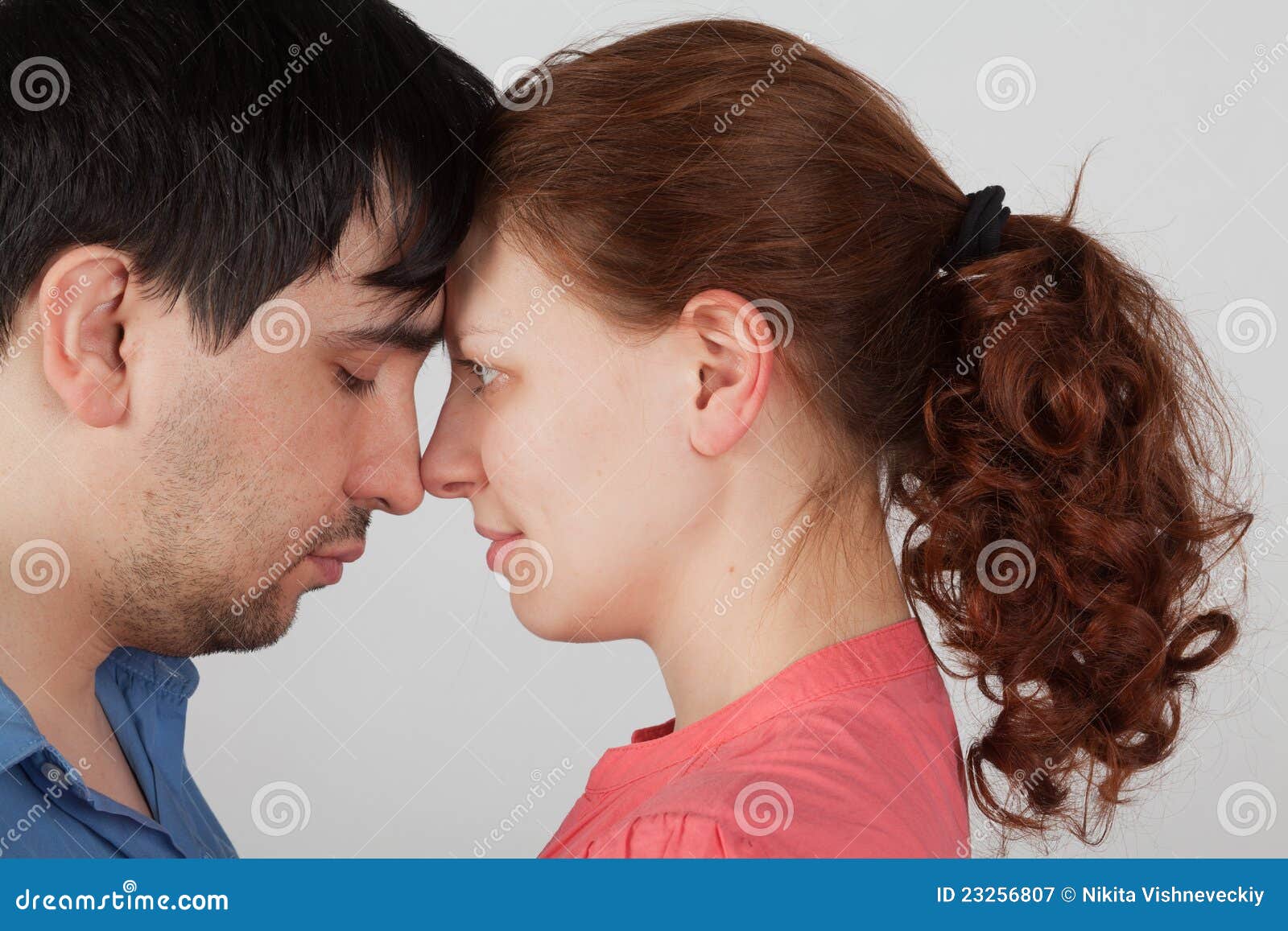 Two young face to face stock image. Image of couple, girl - 23256807