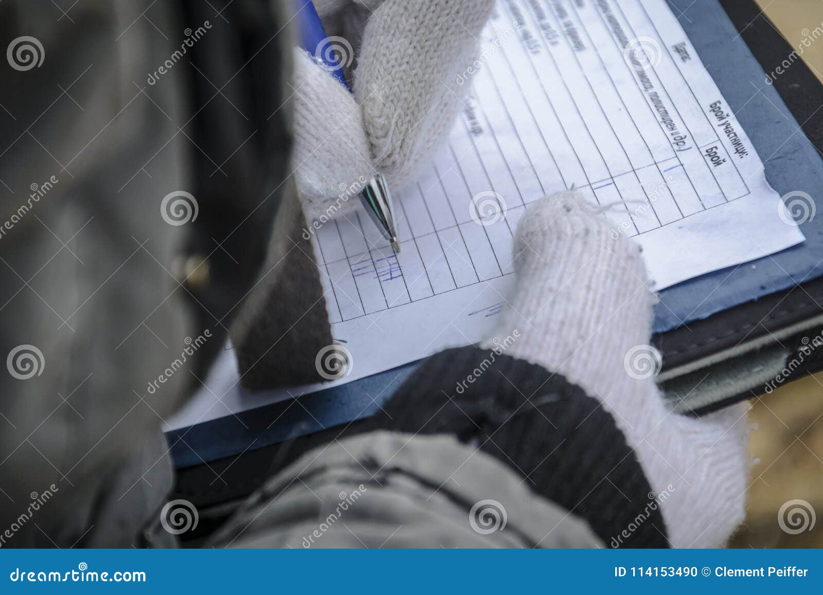 Two Young Girl Taking Note in a Notebook for a Environmental Project ...
