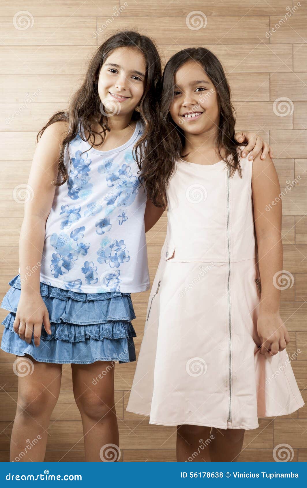 Two young girls stock photo. Image of adorable, friend - 56178638