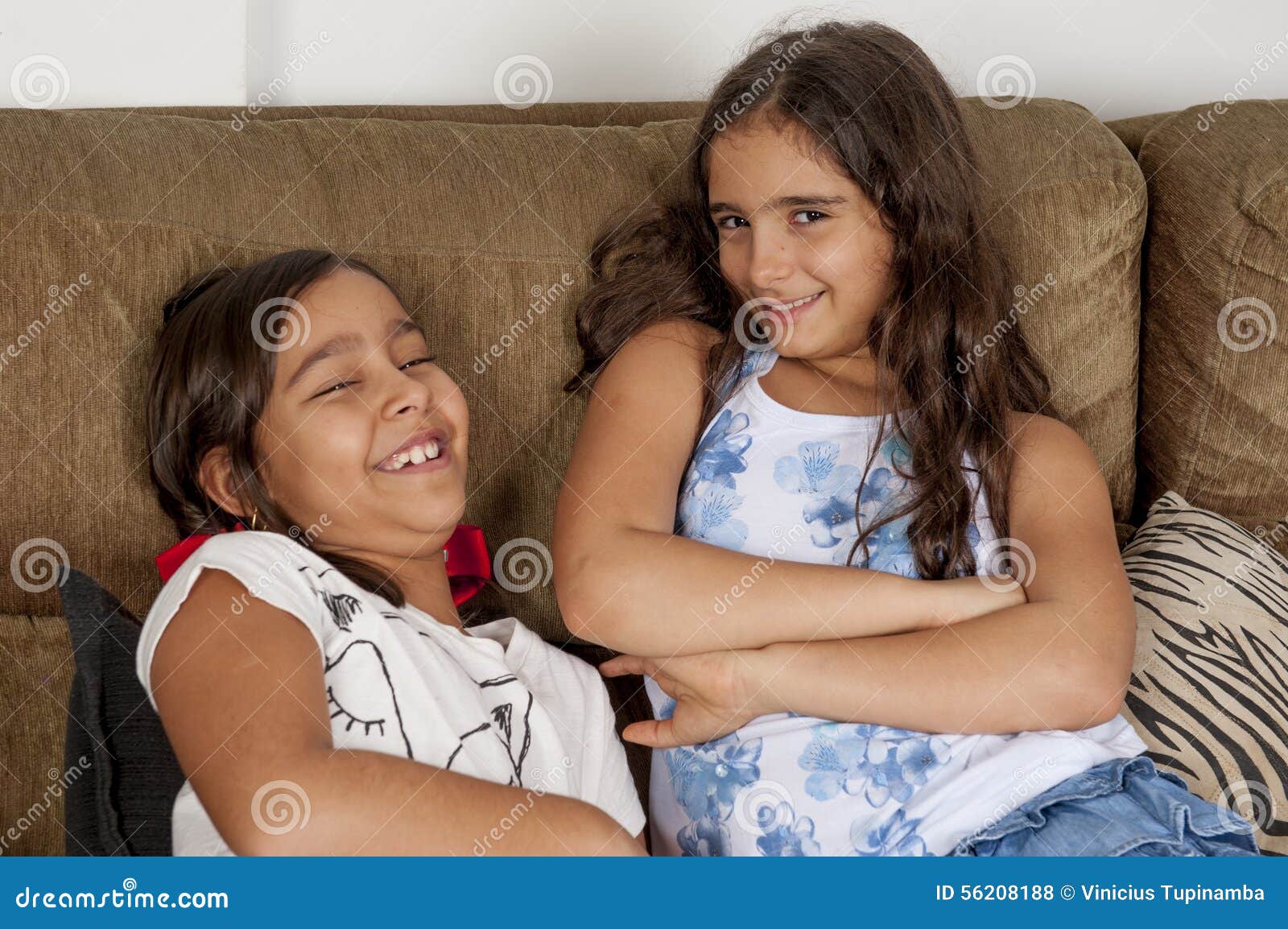 Two young girls stock photo. Image of cute, pretty, charming - 56208188