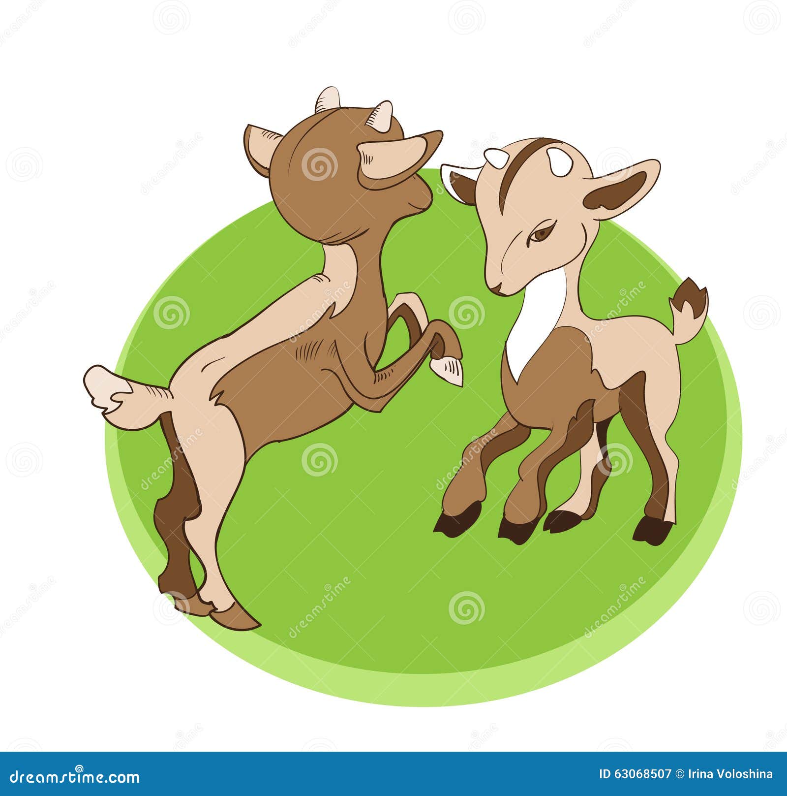 Two young goats stock illustration. Illustration of artistic - 63068507