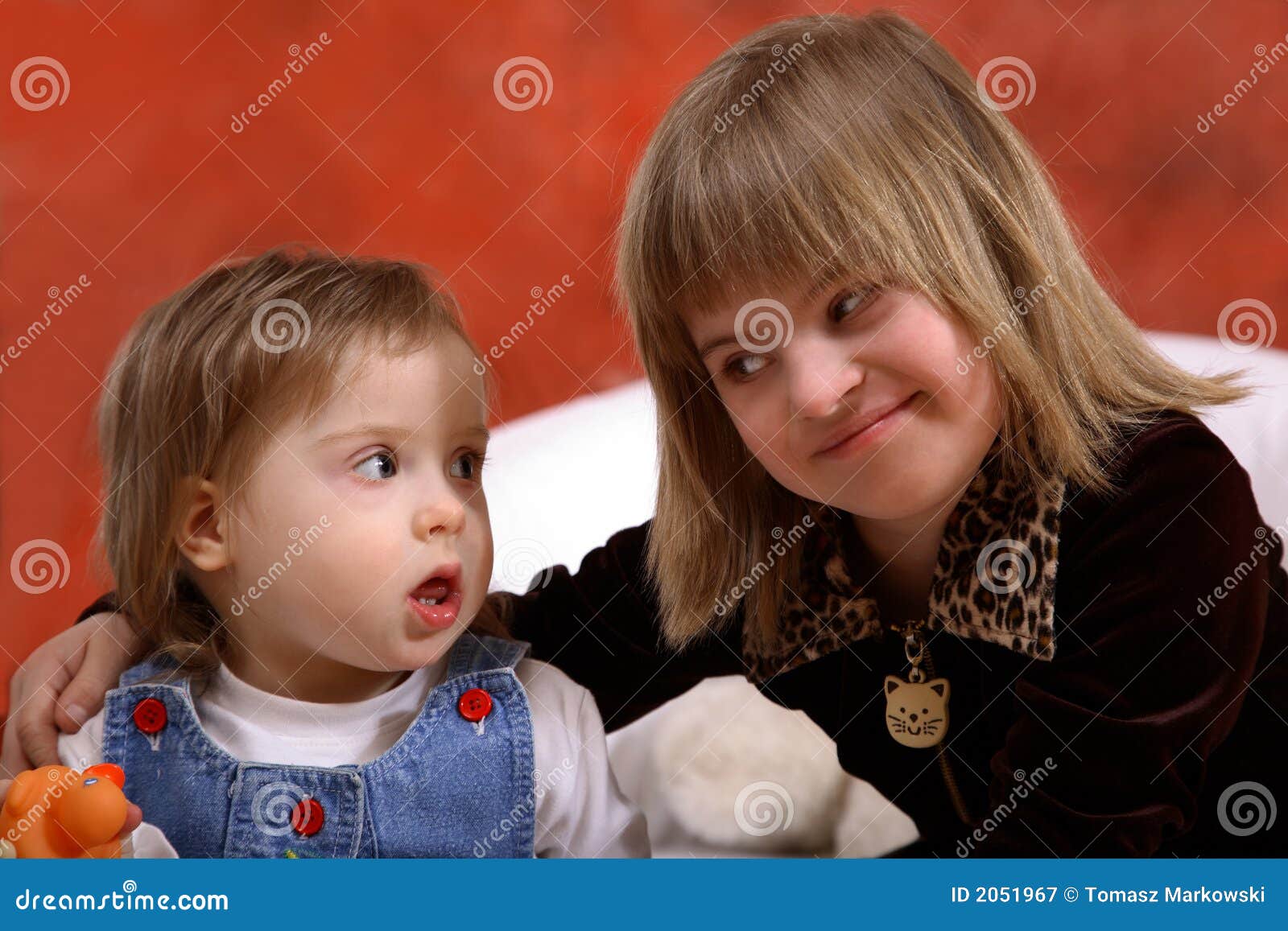 Two Young Handicapped Girls Stock Image - Image of children, grinning ...