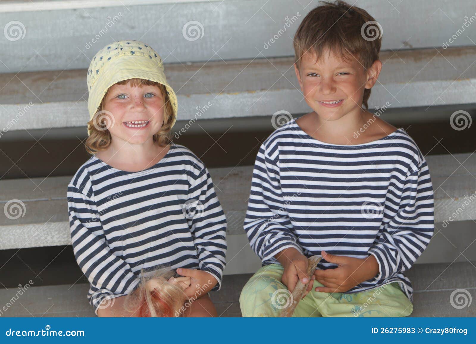 Two young happy sailors stock image. Image of leisure - 26275983