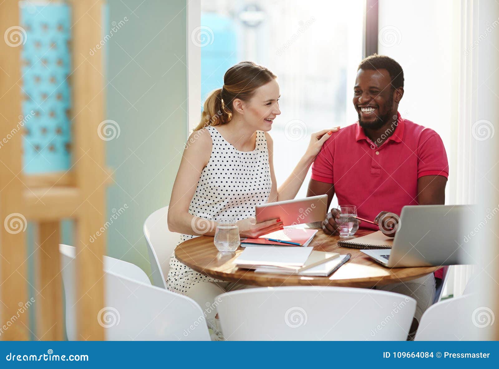 Happy laughter stock photo. Image of browsing, planning - 109664084