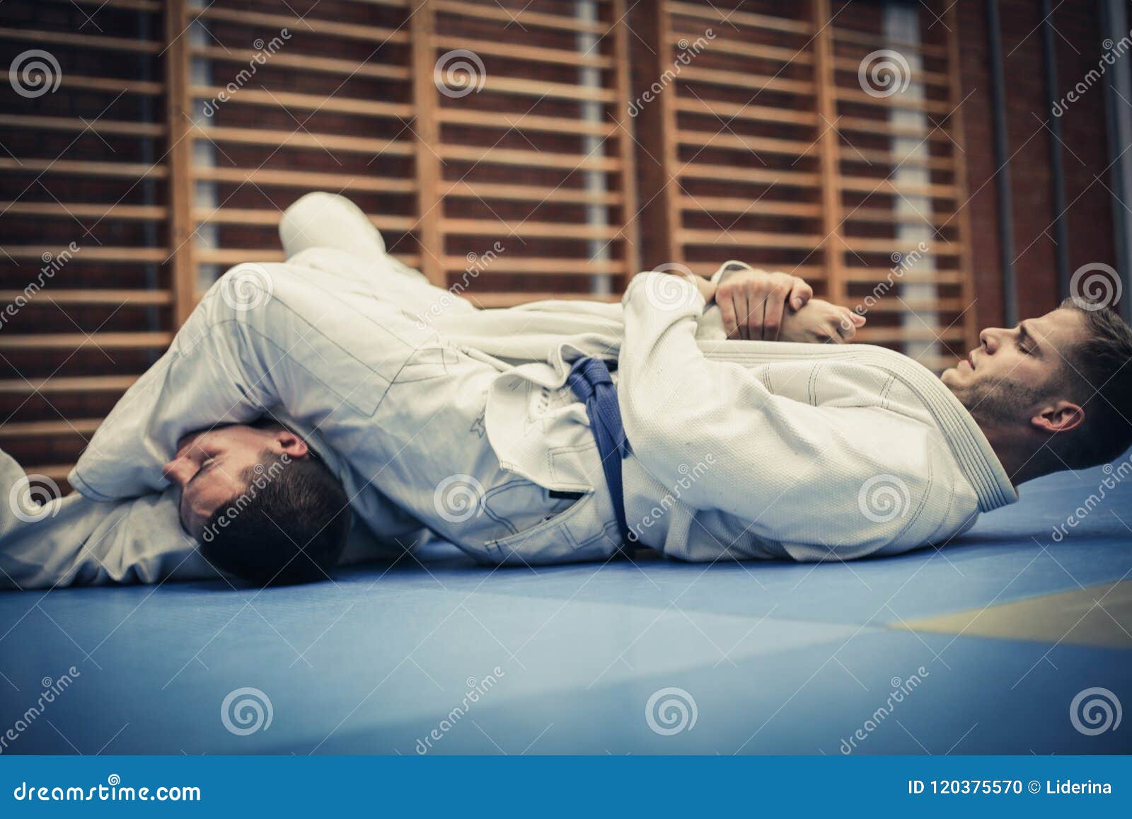 Young Males Practicing Judo Together. Stock Photo - Image of ...