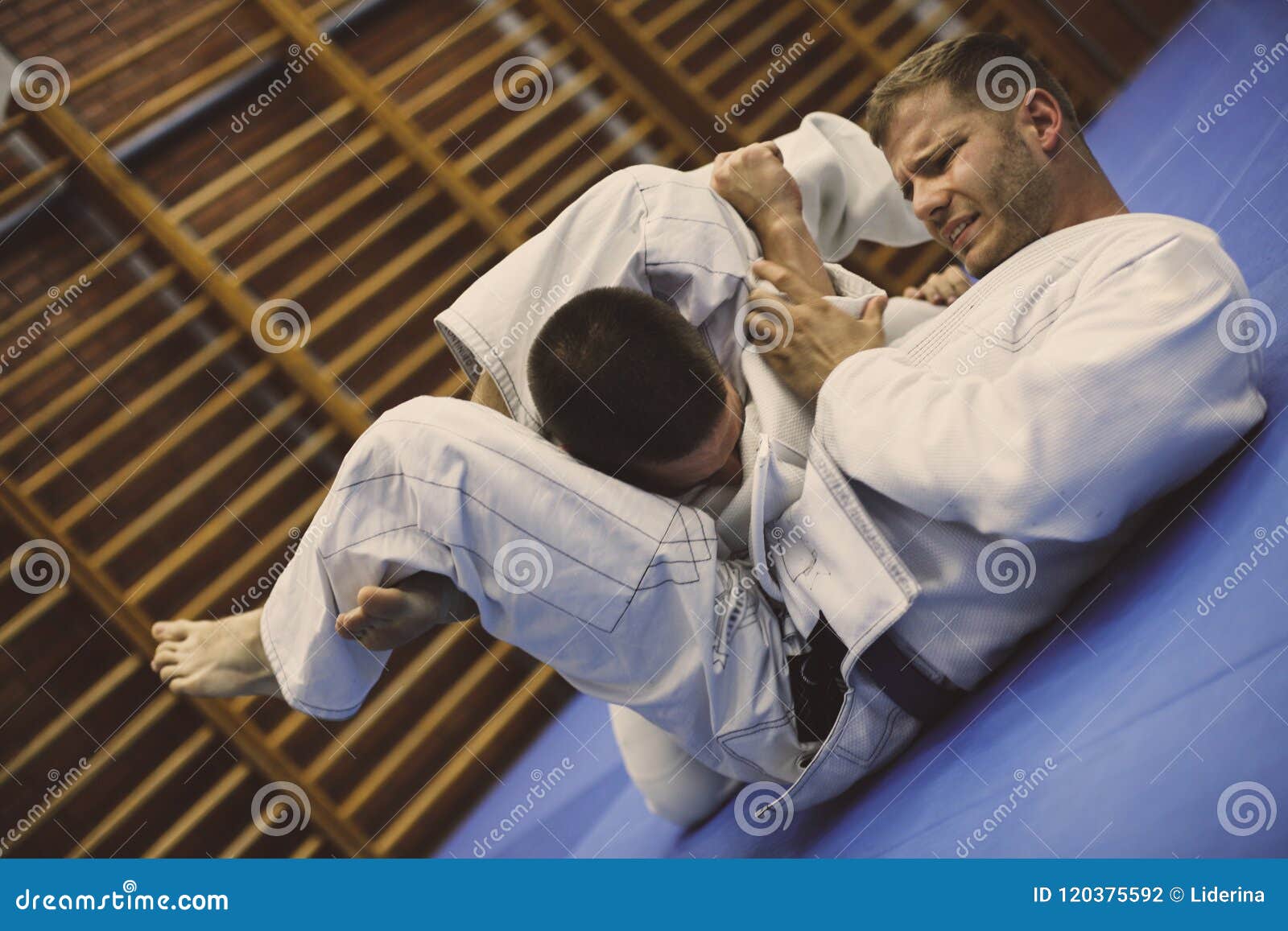Young Males Practicing Judo Together. Stock Photo - Image of lying ...