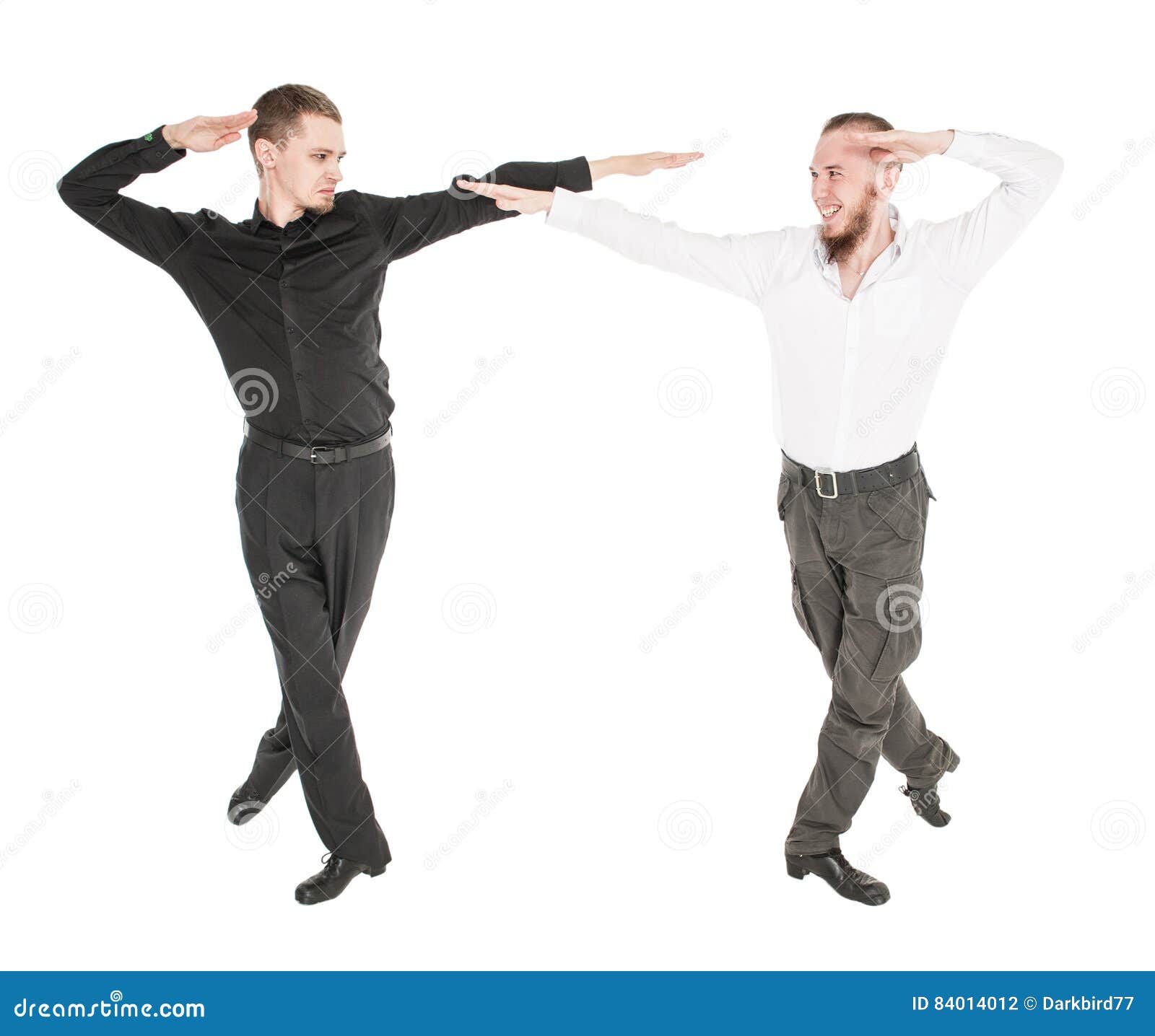 Two Young Man Dancing Irish Dance Isolated Stock Photo - Image of ...