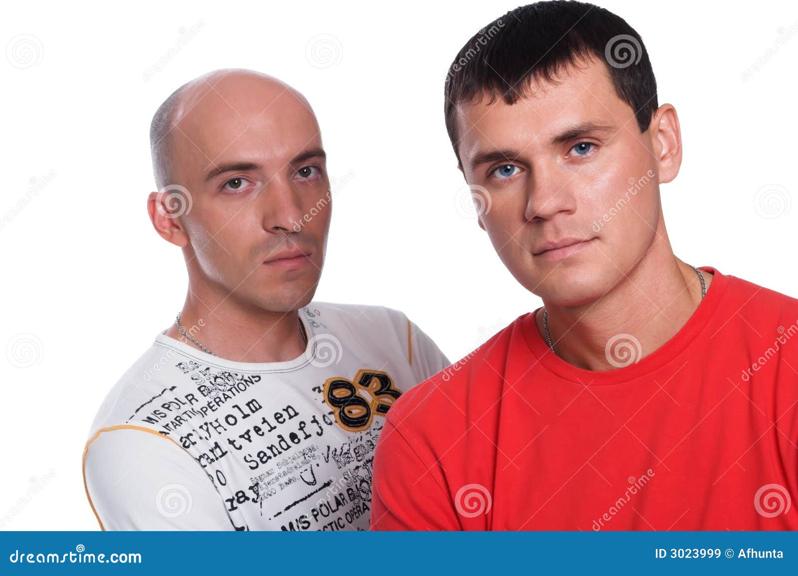 Two young men stock image. Image of head, duet, closed - 3023999