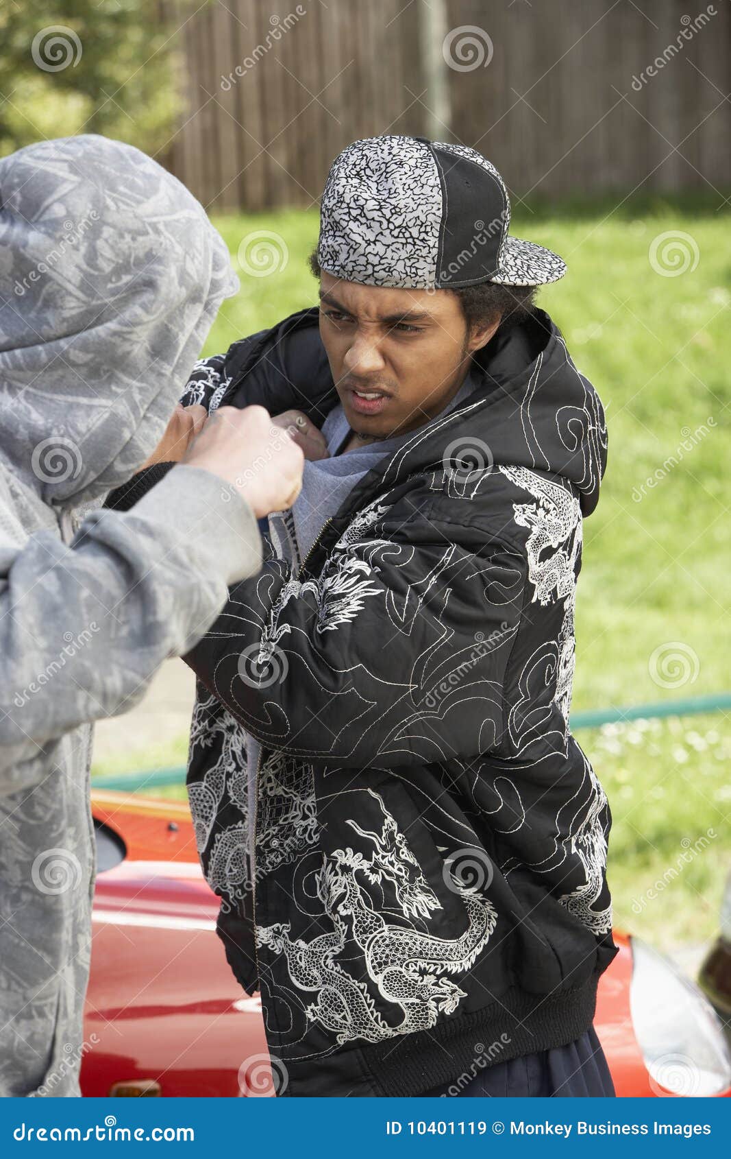 Two Young Men Fighting stock image. Image of mixed, vertical - 10401119