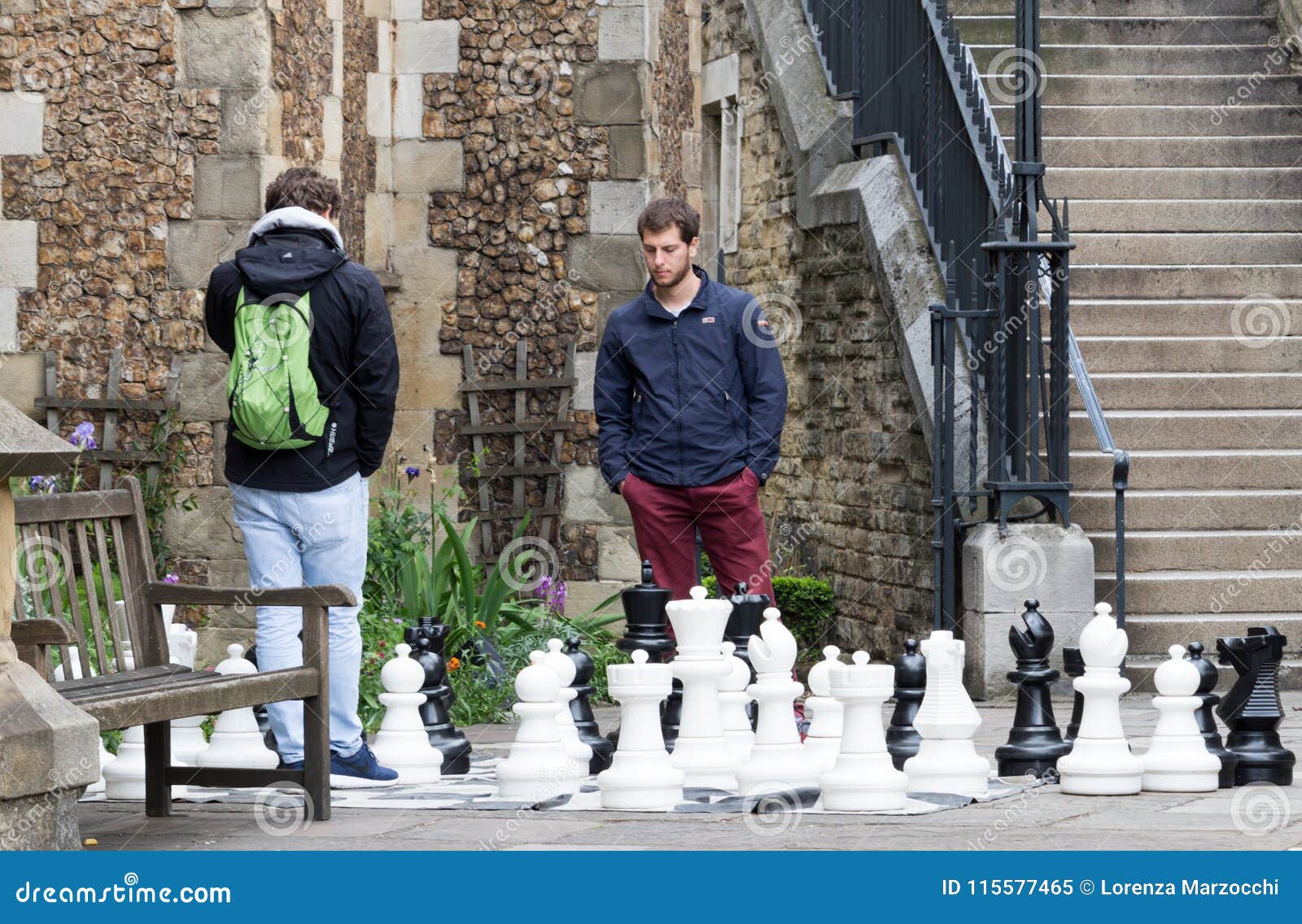Two Young Men Playing Chess Editorial Image - Image of sized, play ...