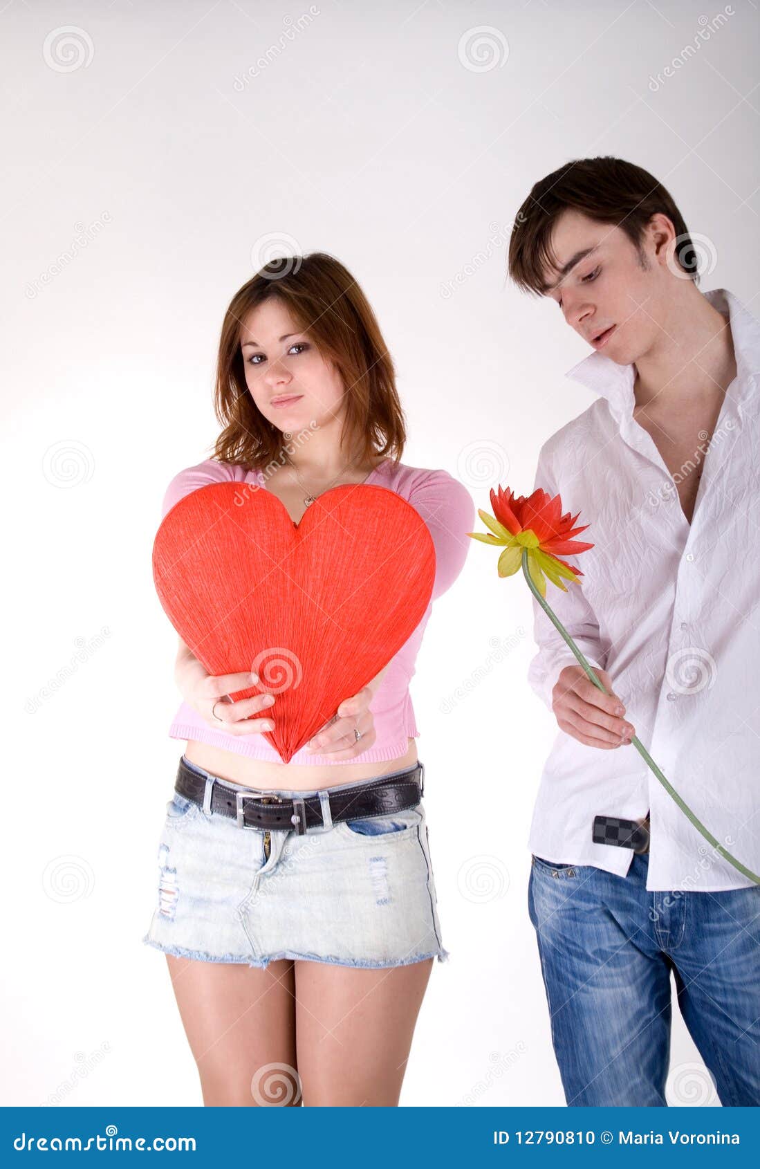 Two young people in love stock photo. Image of passion - 12790810