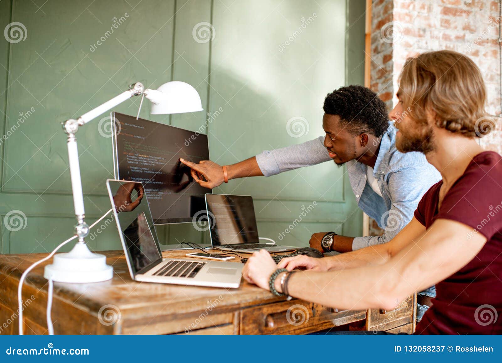 Programmers Working With Program Code Stock Image - Image of program ... Programmers Working With Program Code Stock Image - Image of program ...