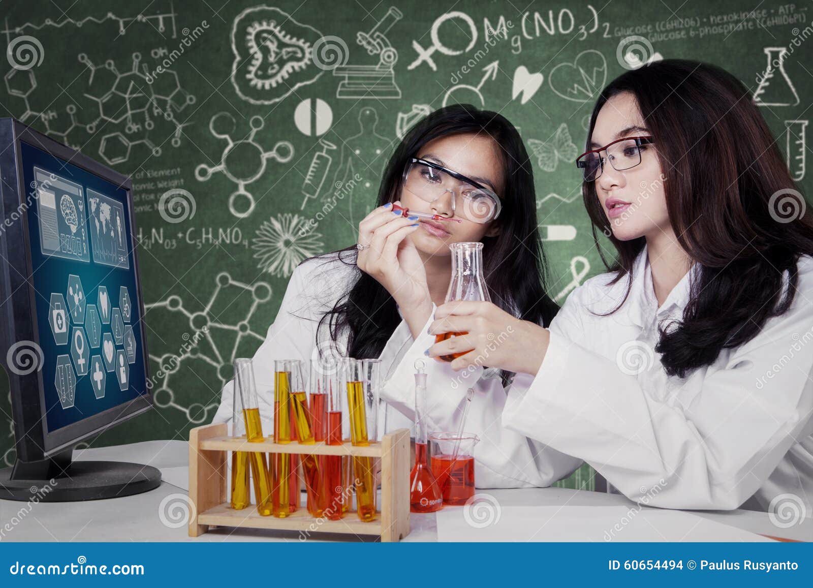 Two Young Scientists Doing Research Stock Photo - Image of experiment ...