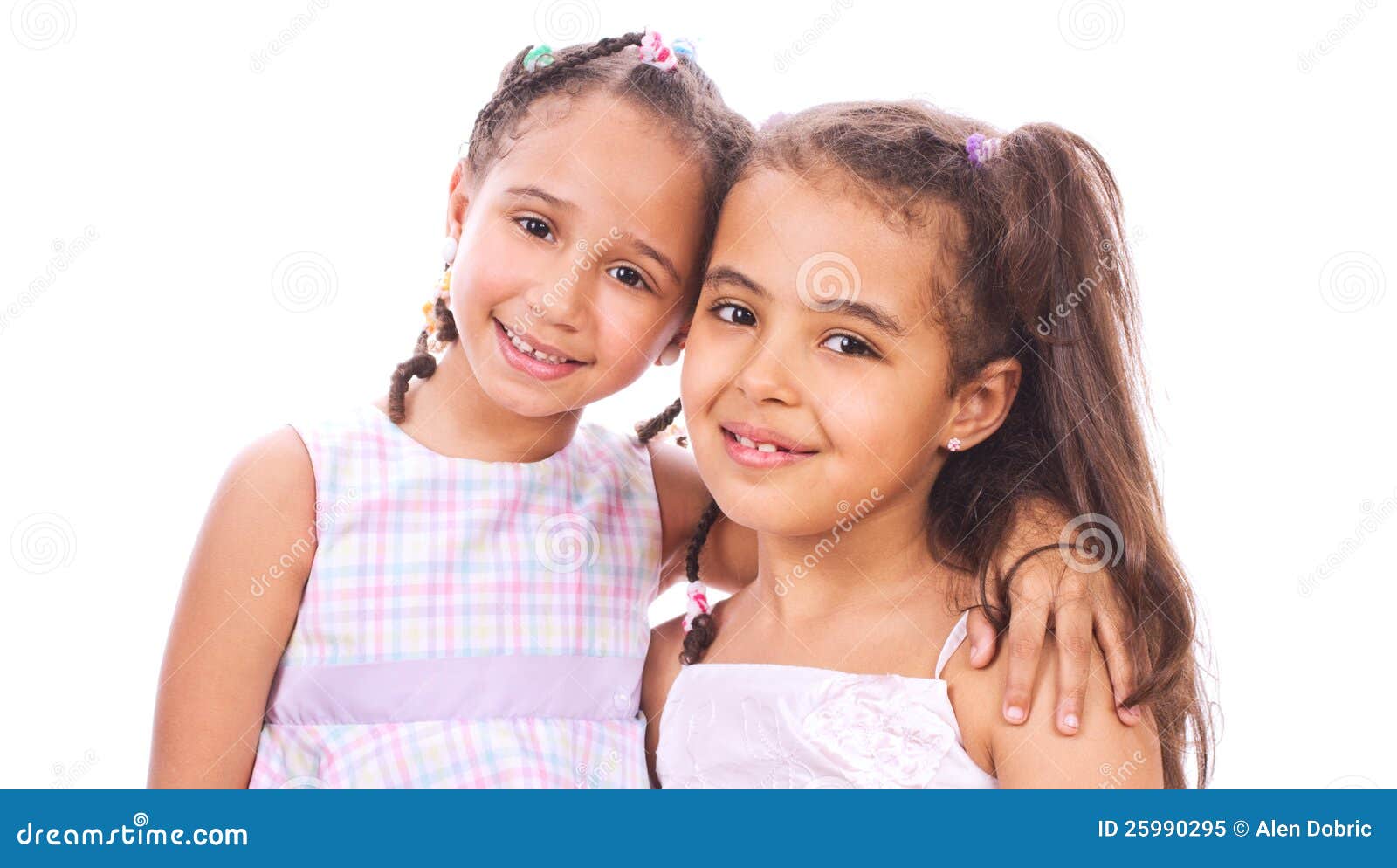 Two young sisters smiling stock image. Image of female - 25990295