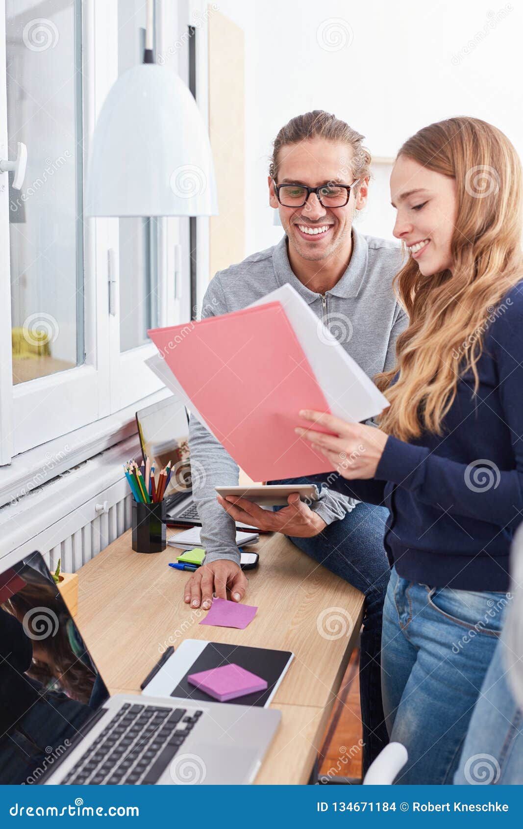 Two Young Students are Learning Together Stock Photo - Image of ...