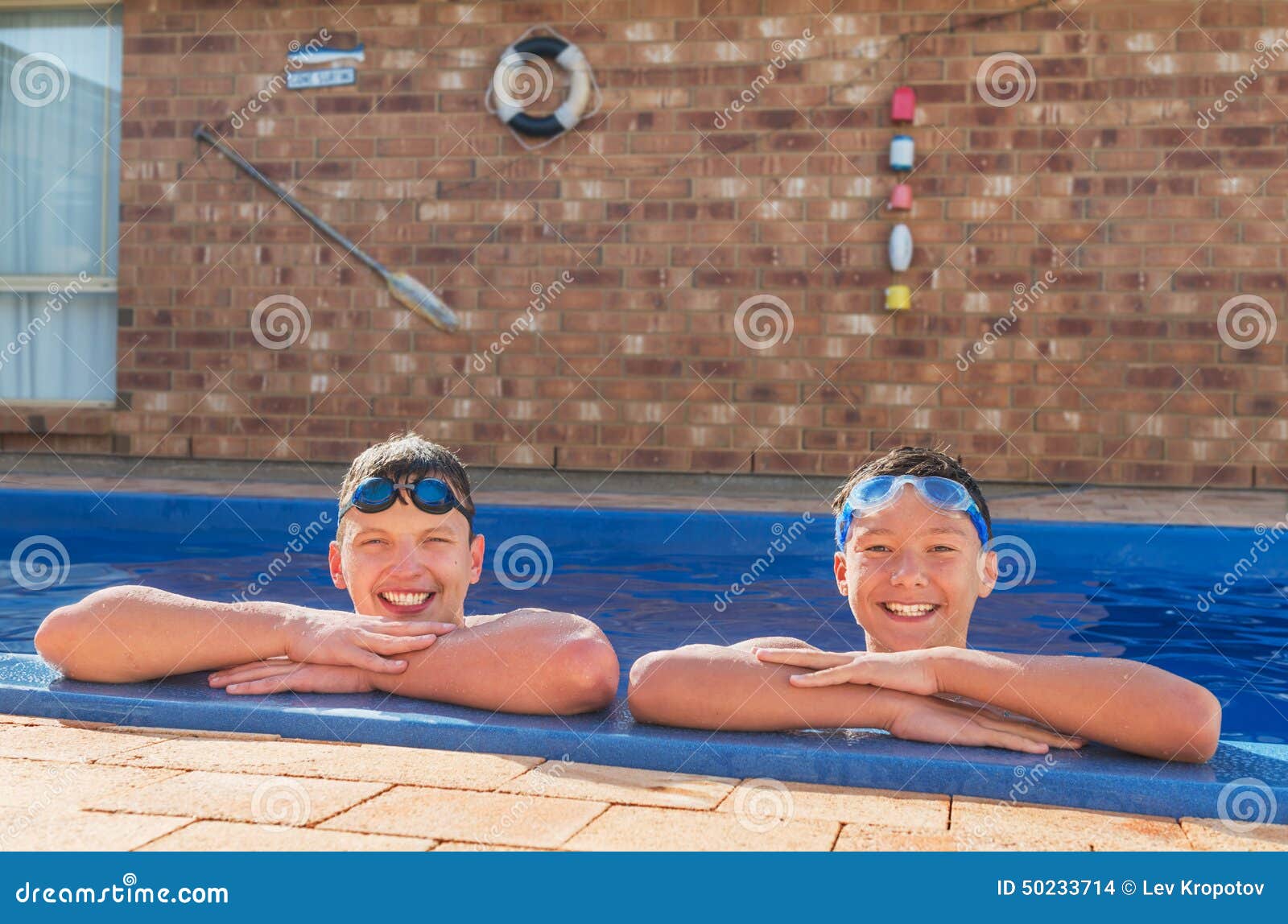 Two young swimmers stock photo. Image of caucasian, activity - 50233714