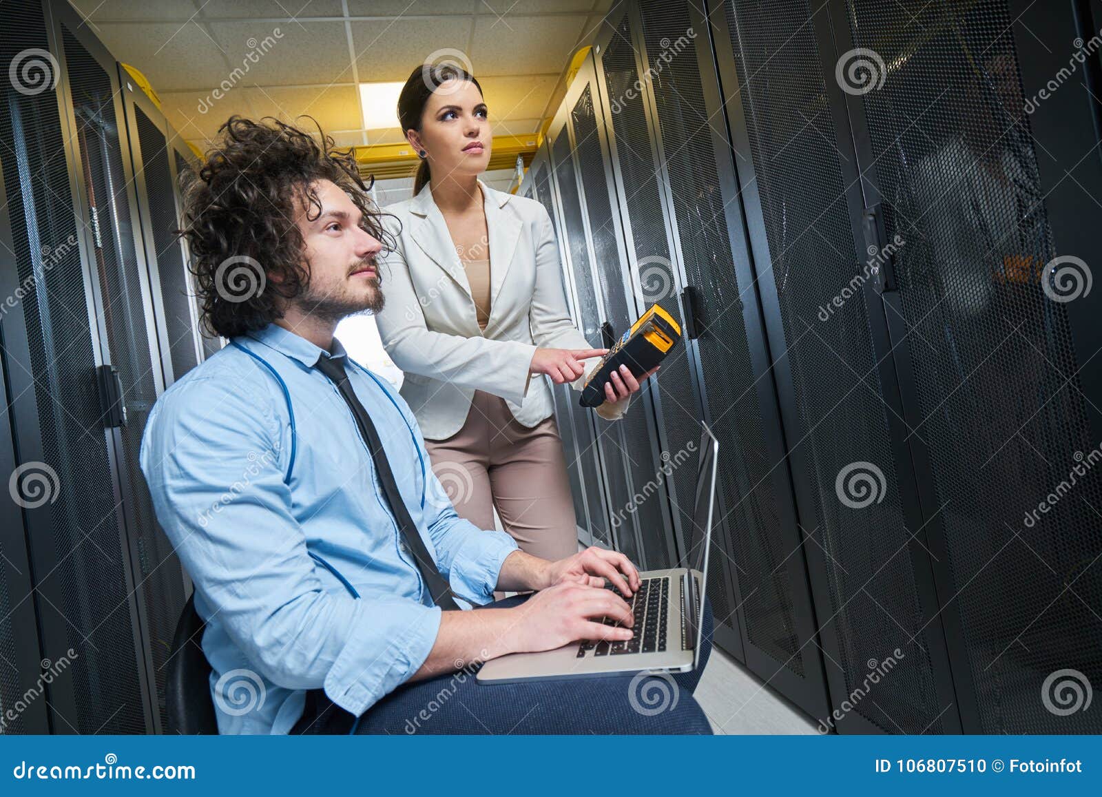 Two Young Technicans Working Stock Photo - Image of engineer, career ...