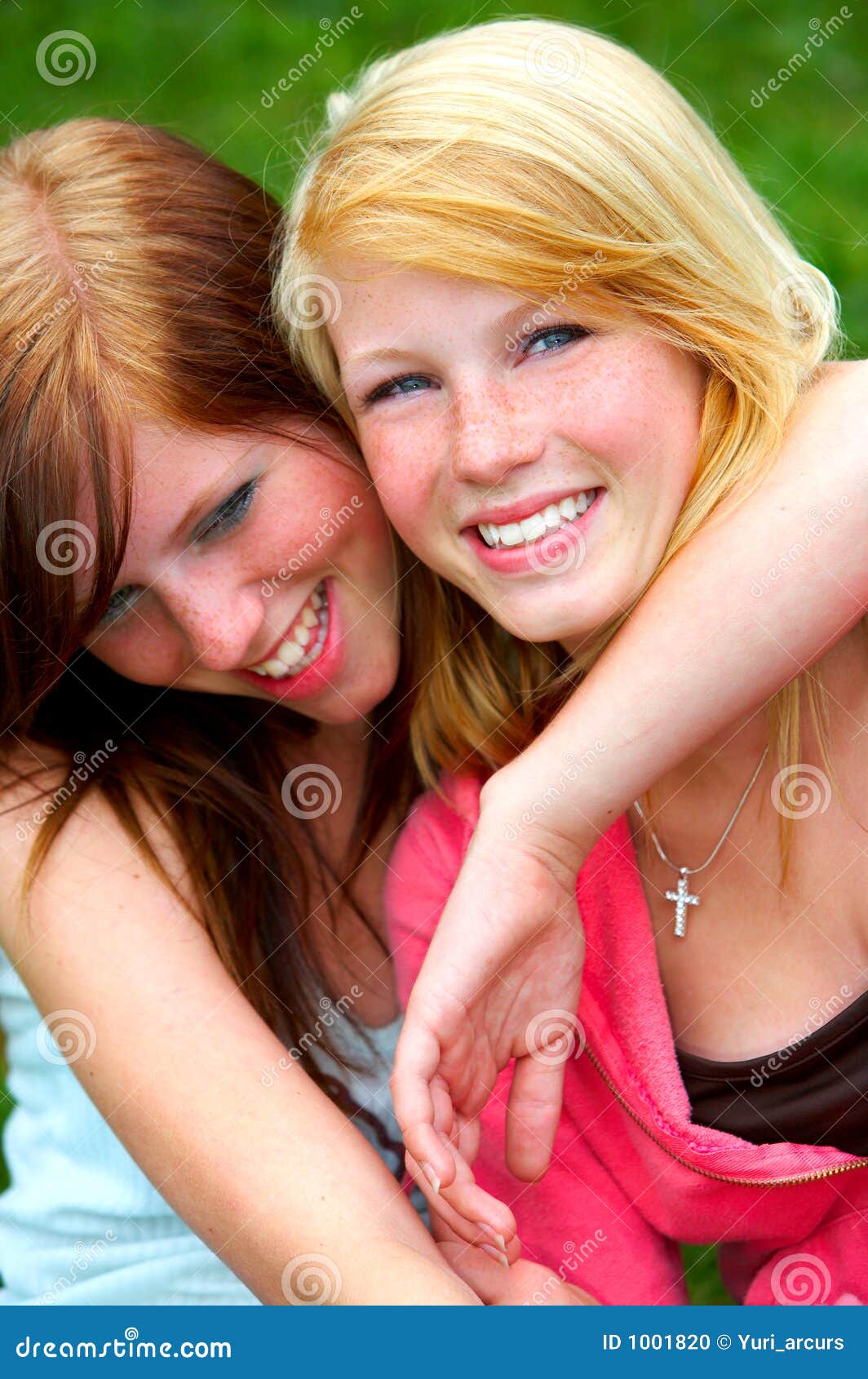 Two young teens stock photo. Image of female, beautiful - 1001820