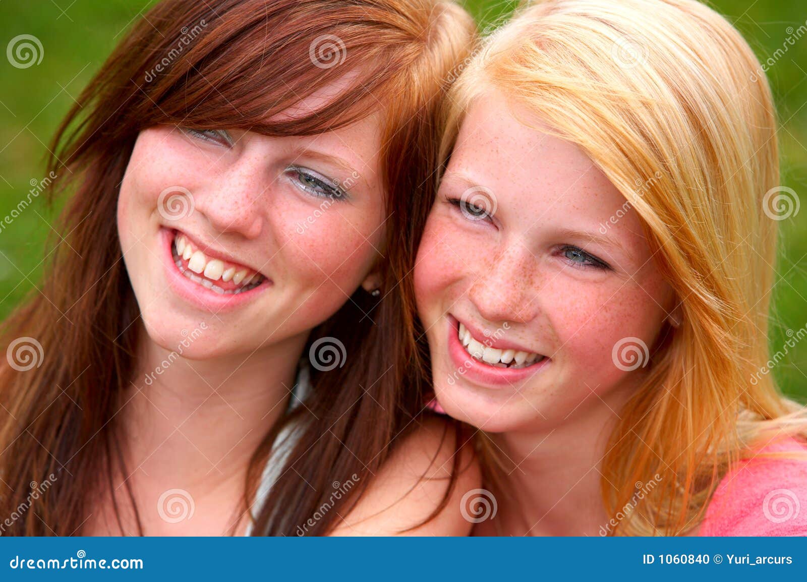 Two young teens stock photo. Image of grass, female, healthy - 1060840