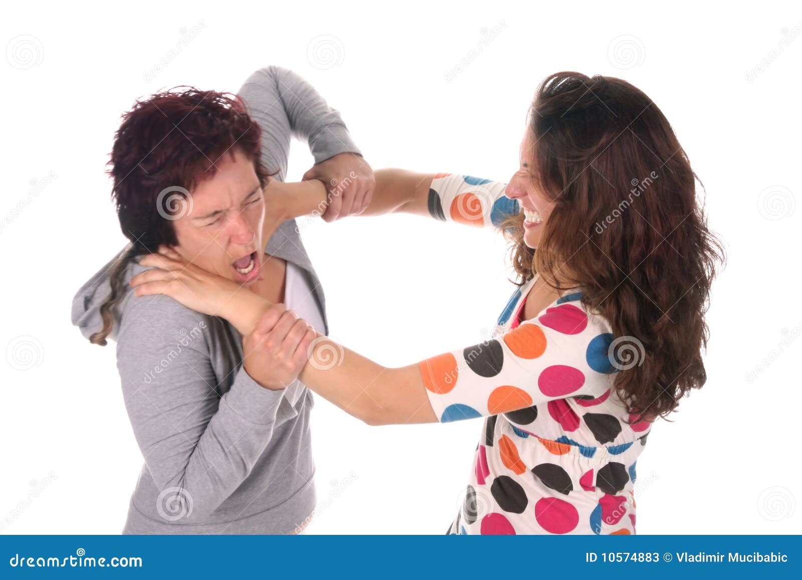 Two young woman fighting stock image. Image of combat - 10574883